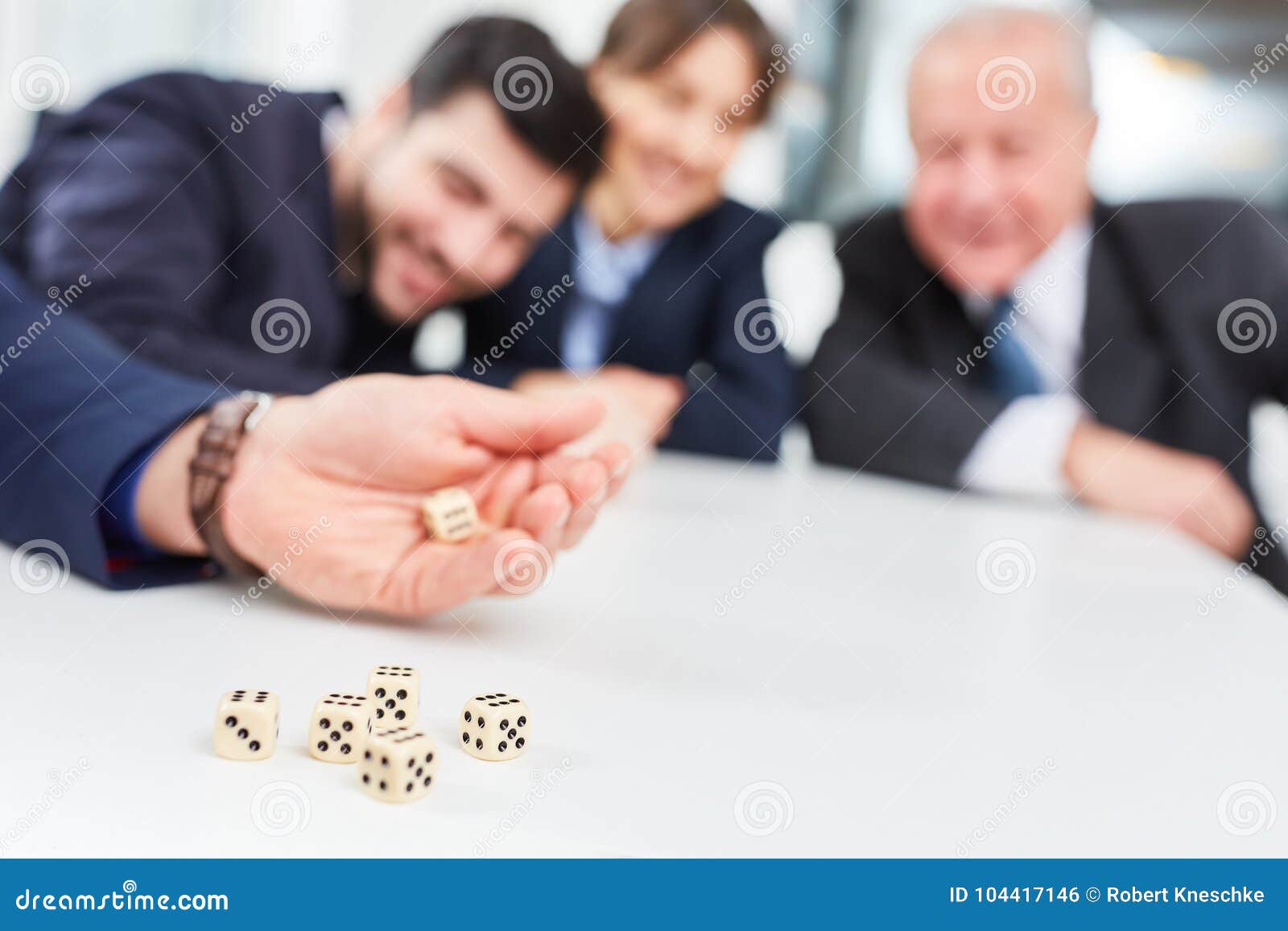Dice Game Team Training Exercise Stock Photo - Image of concept, women ...