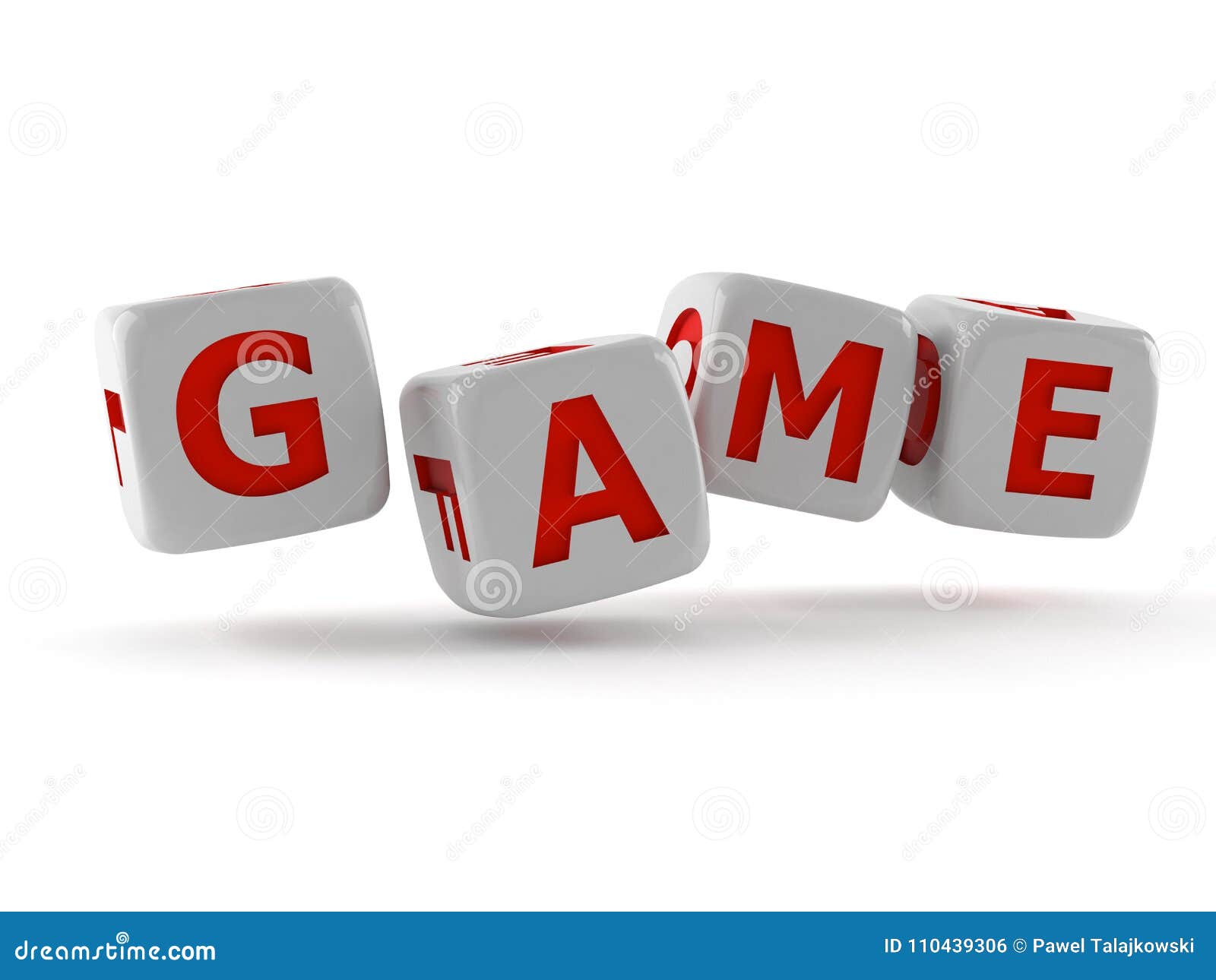 Dice with game text stock illustration. Illustration of chance - 110439306