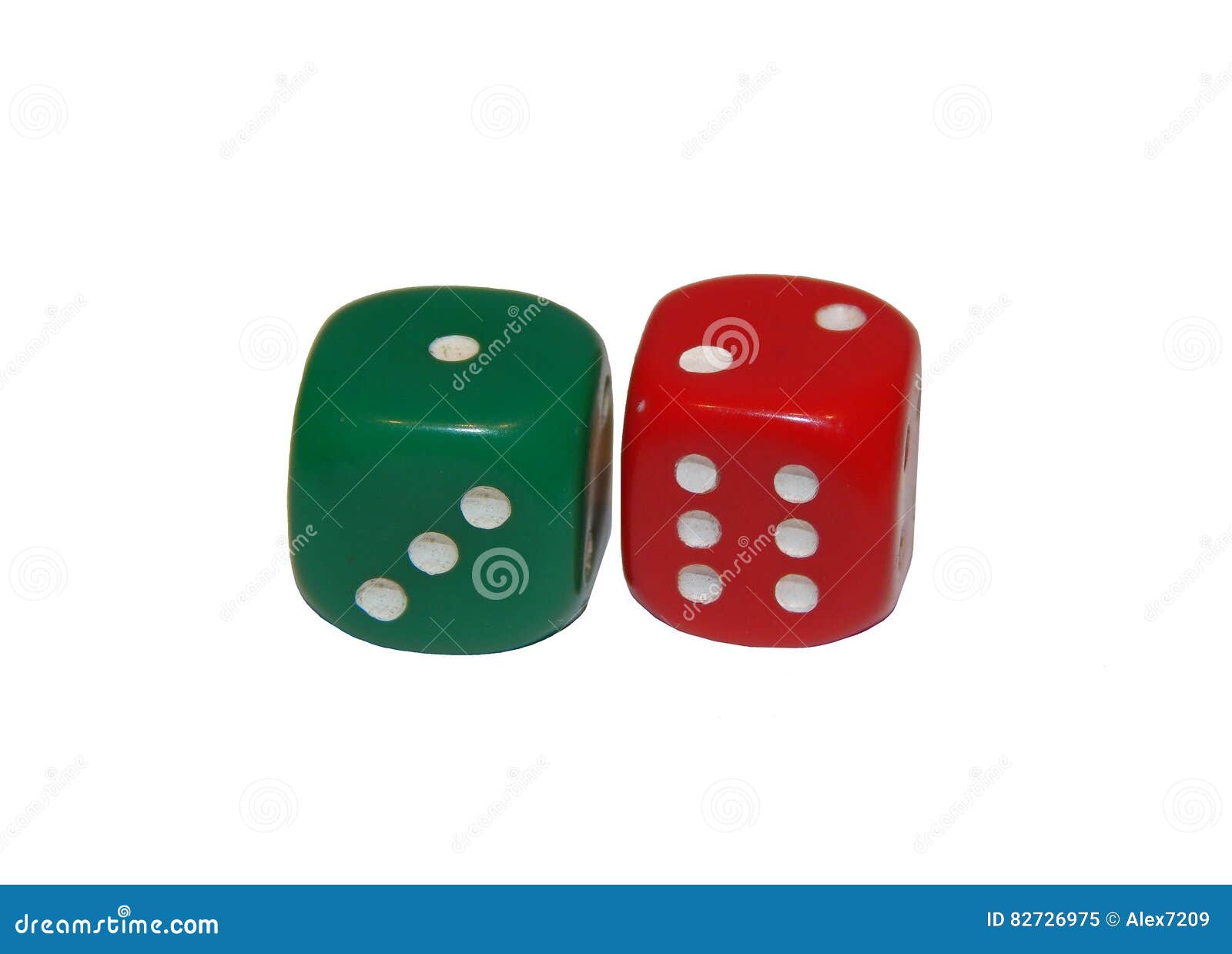 Dice Green With Stabbed Arrow.concept Design.white Background.flying ...