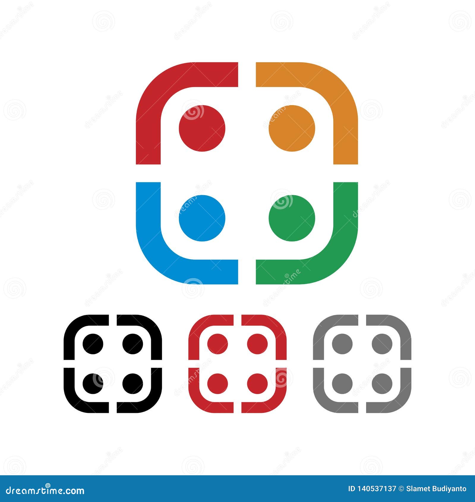 Dice group logo design stock vector. Illustration of network - 140537137