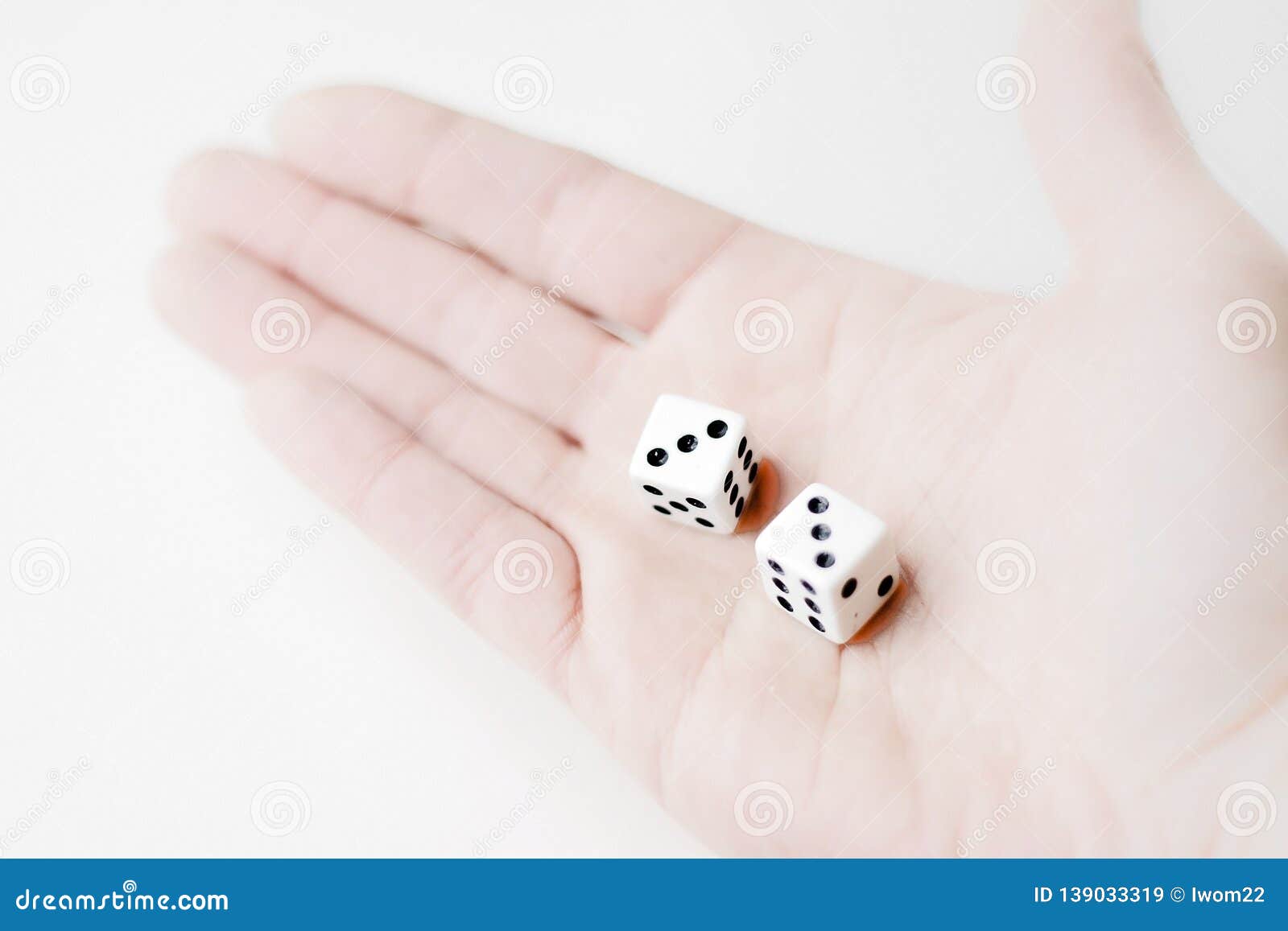 Dice in a hand stock image. Image of play, hand, resulte - 139033319