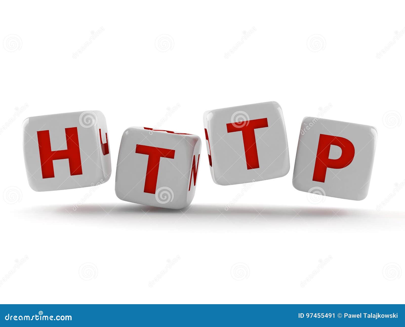 Dice with http text stock illustration. Illustration of text - 97455491