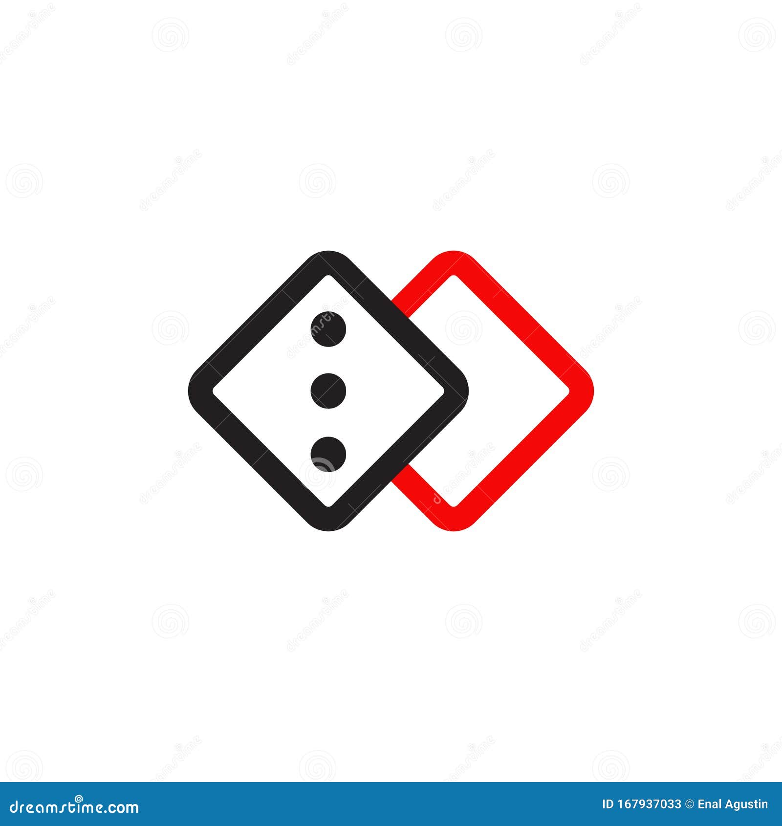 Dice Icon Logo Design Vector Template Stock Vector - Illustration of ...