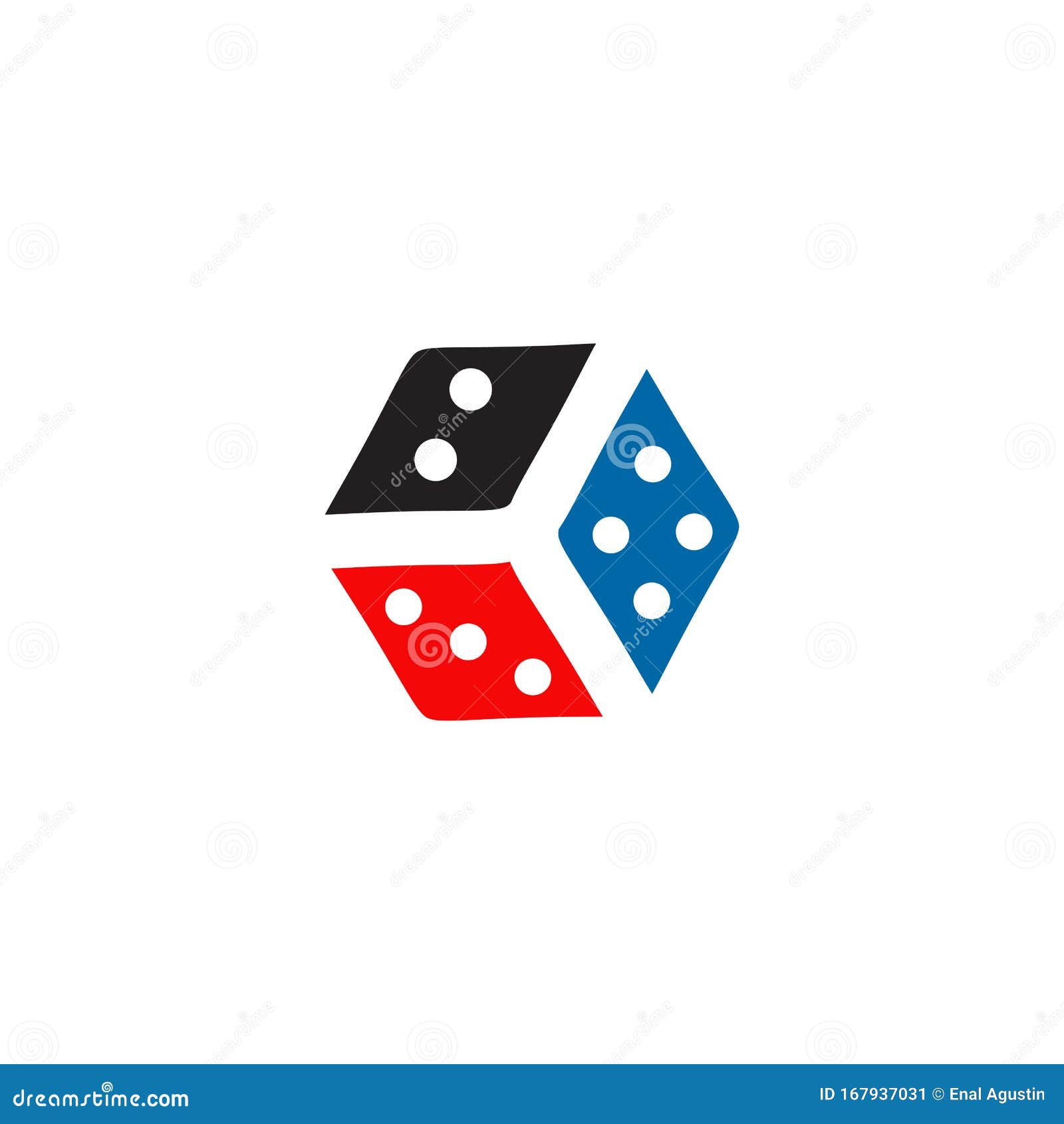 Dice Icon Logo Design Vector Template Stock Vector - Illustration of ...