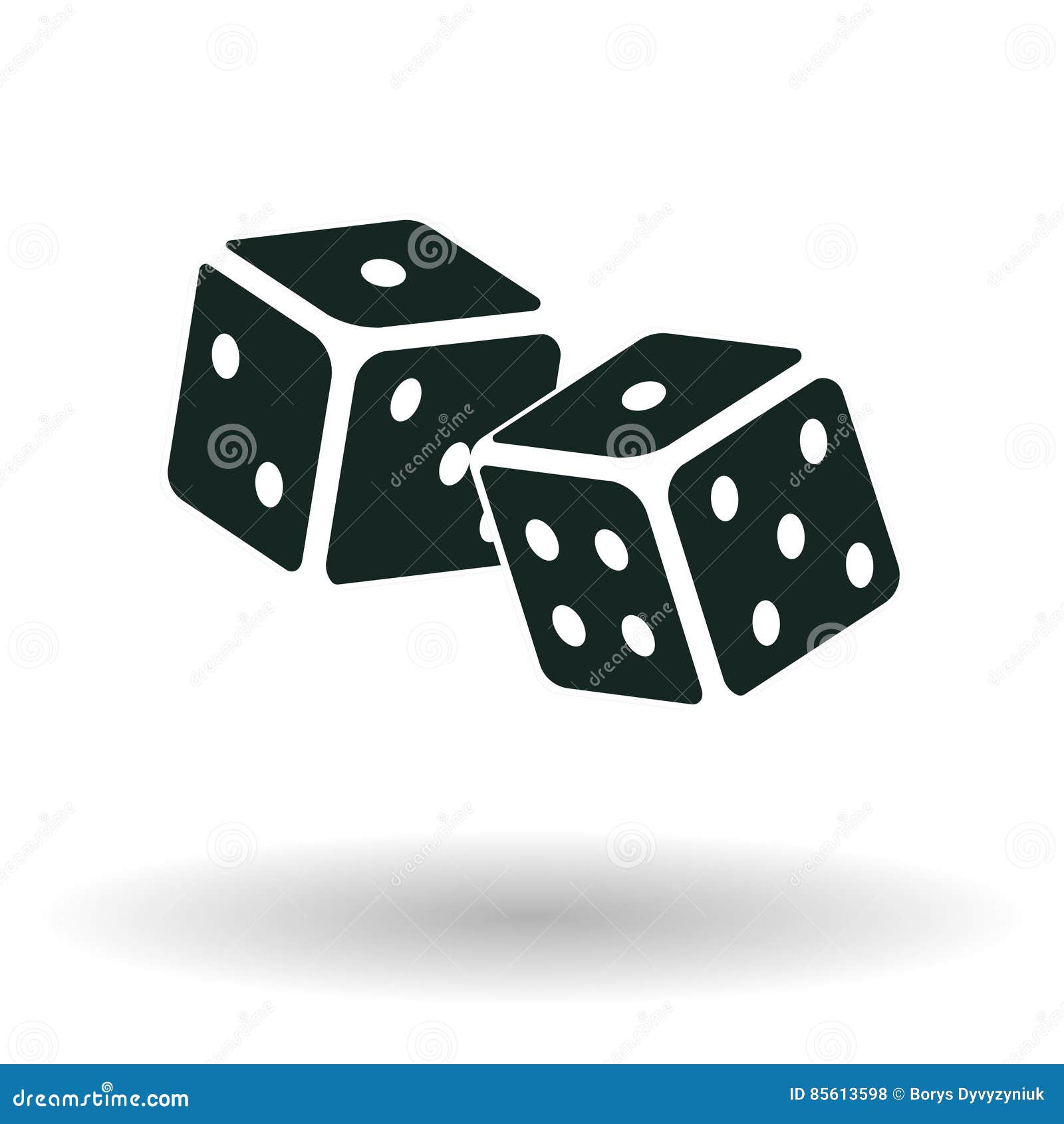 Dice Icon Logo Vector Symbol Isolated On White Background Royalty-Free ...
