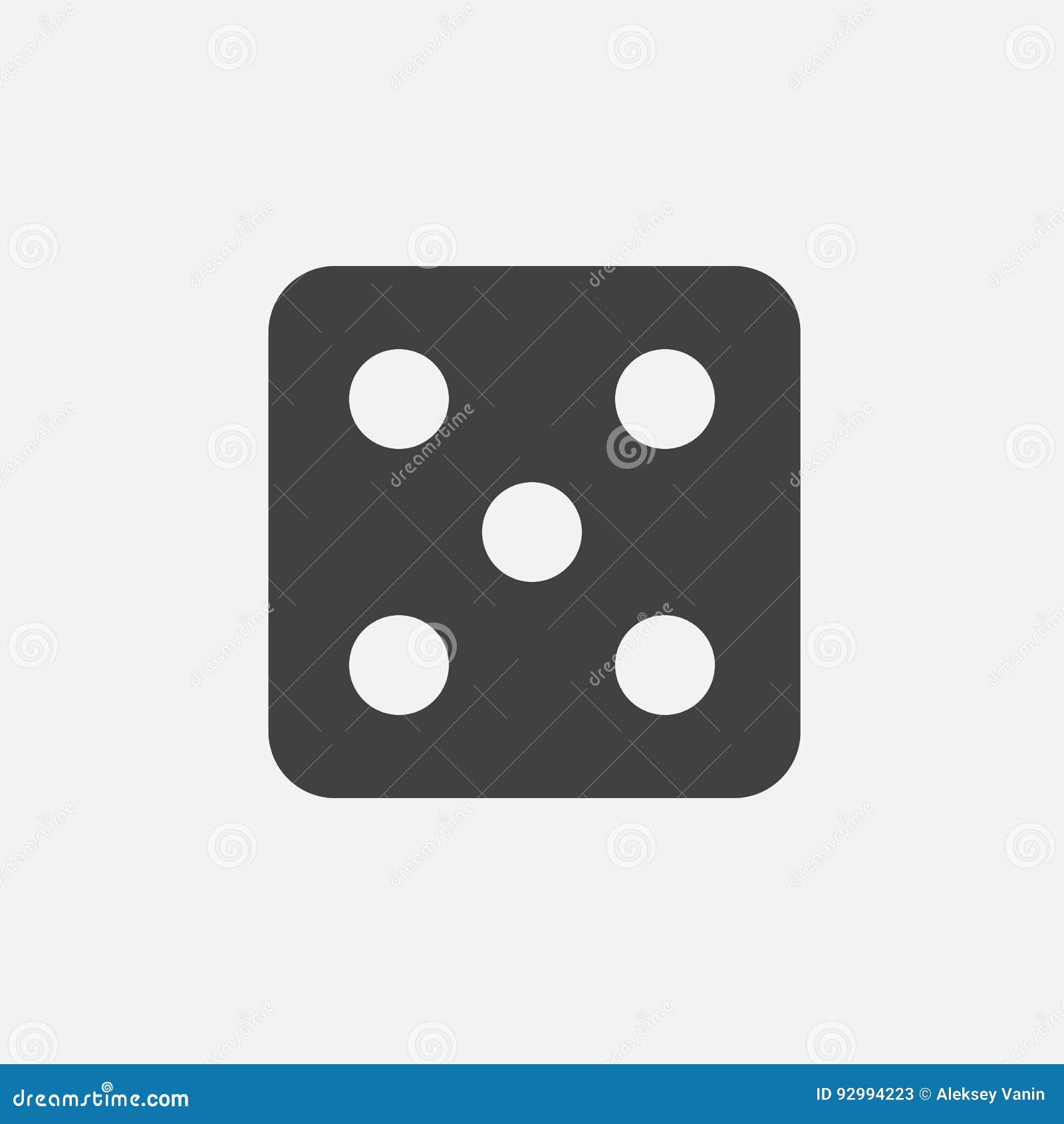 Dice Icon, Vector Logo Illustration, Pictogram Isolated on White. Stock ...