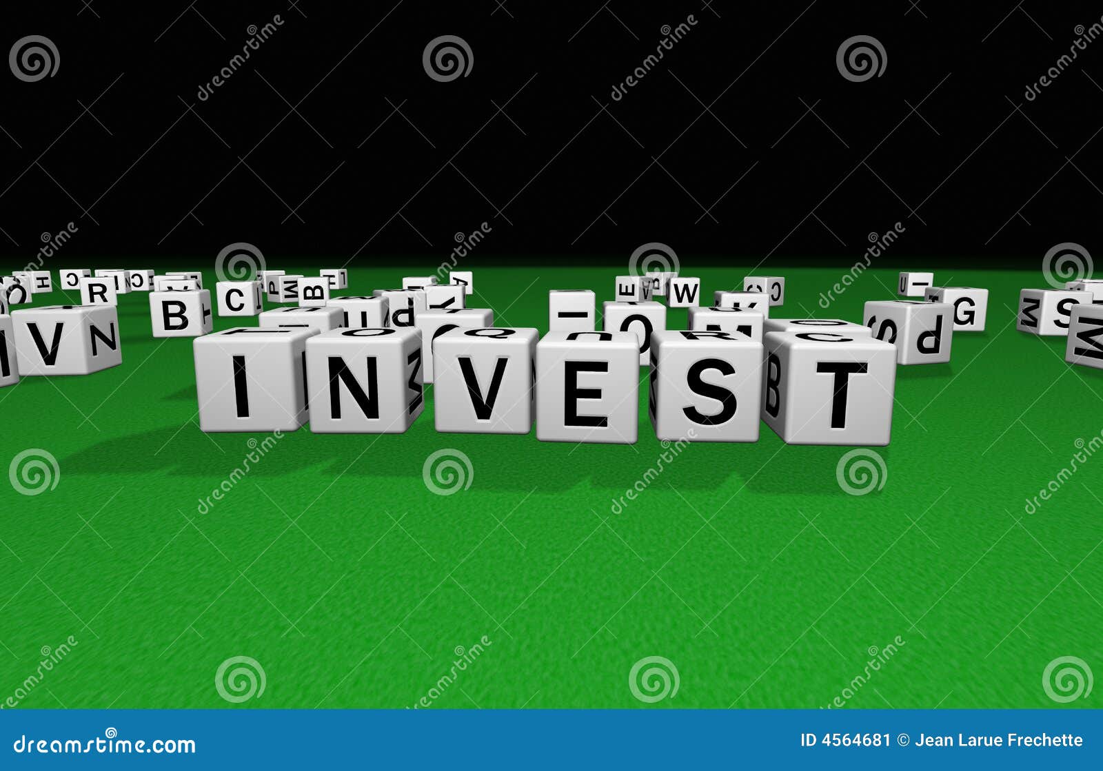 Dice invest stock illustration. Illustration of corporation - 4564681