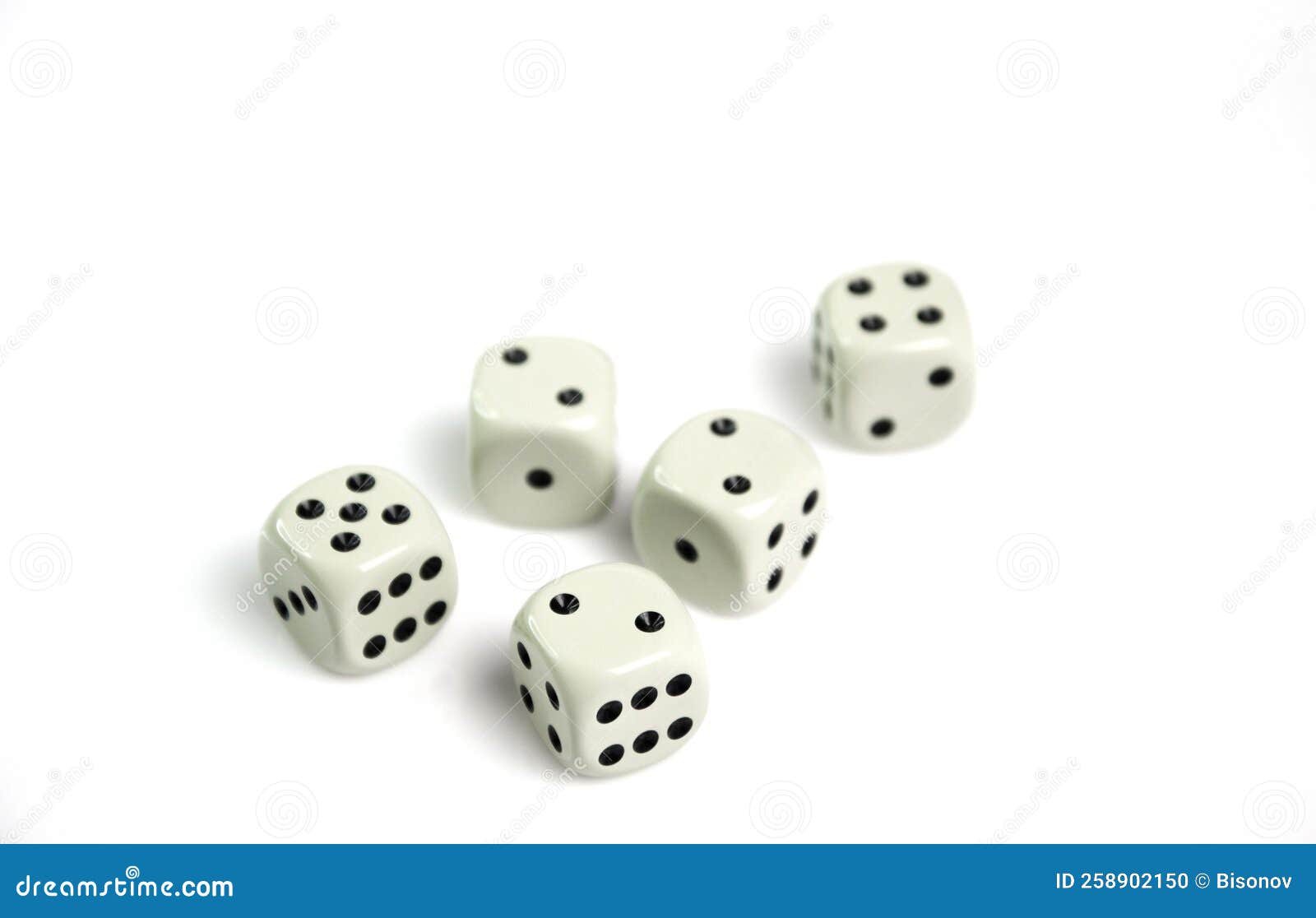 Dice isolated on white stock photo. Image of playing - 258902150