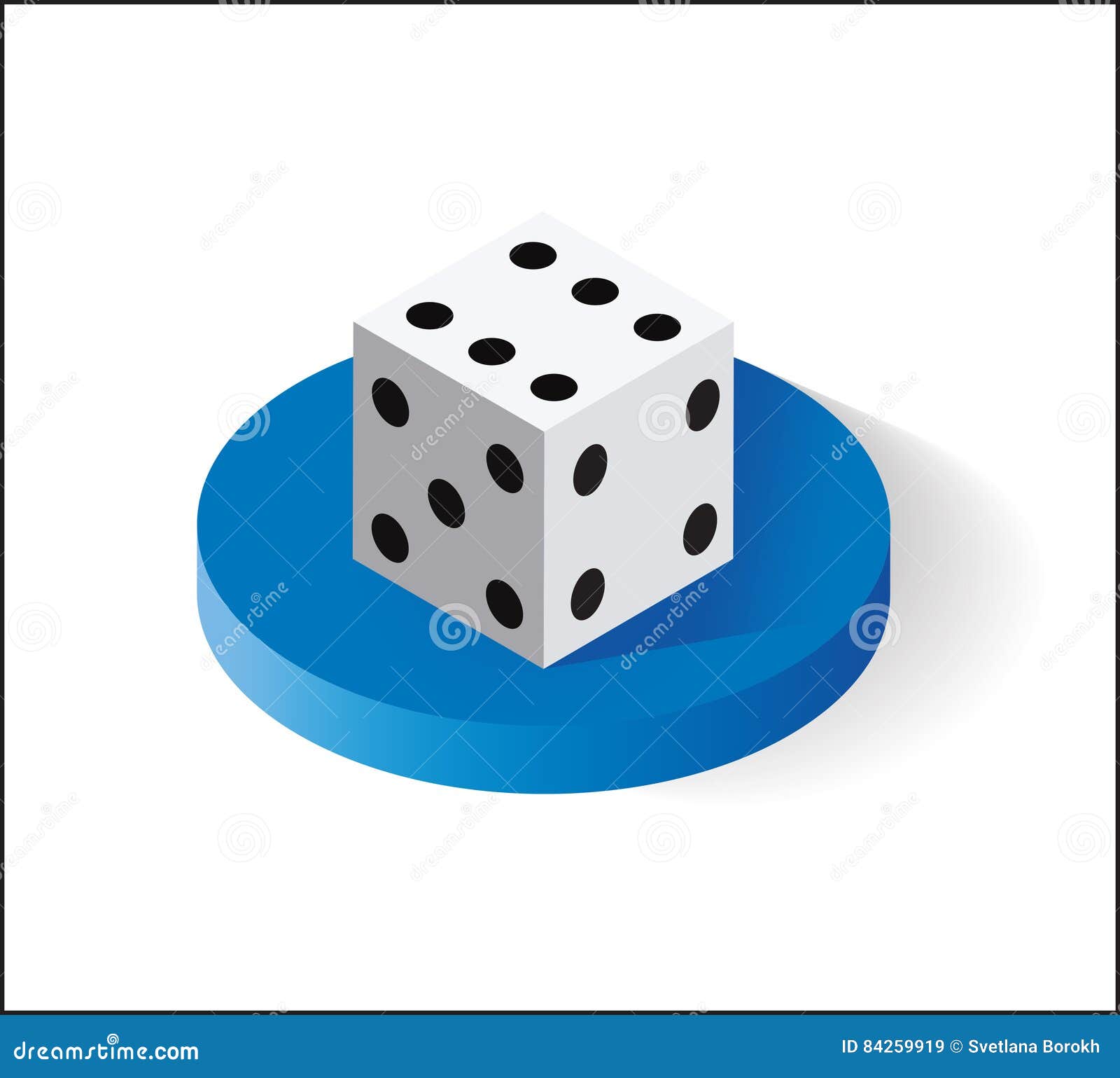 3d Dice. Isometric Dice. Vector Clipart Isolated On White Background ...