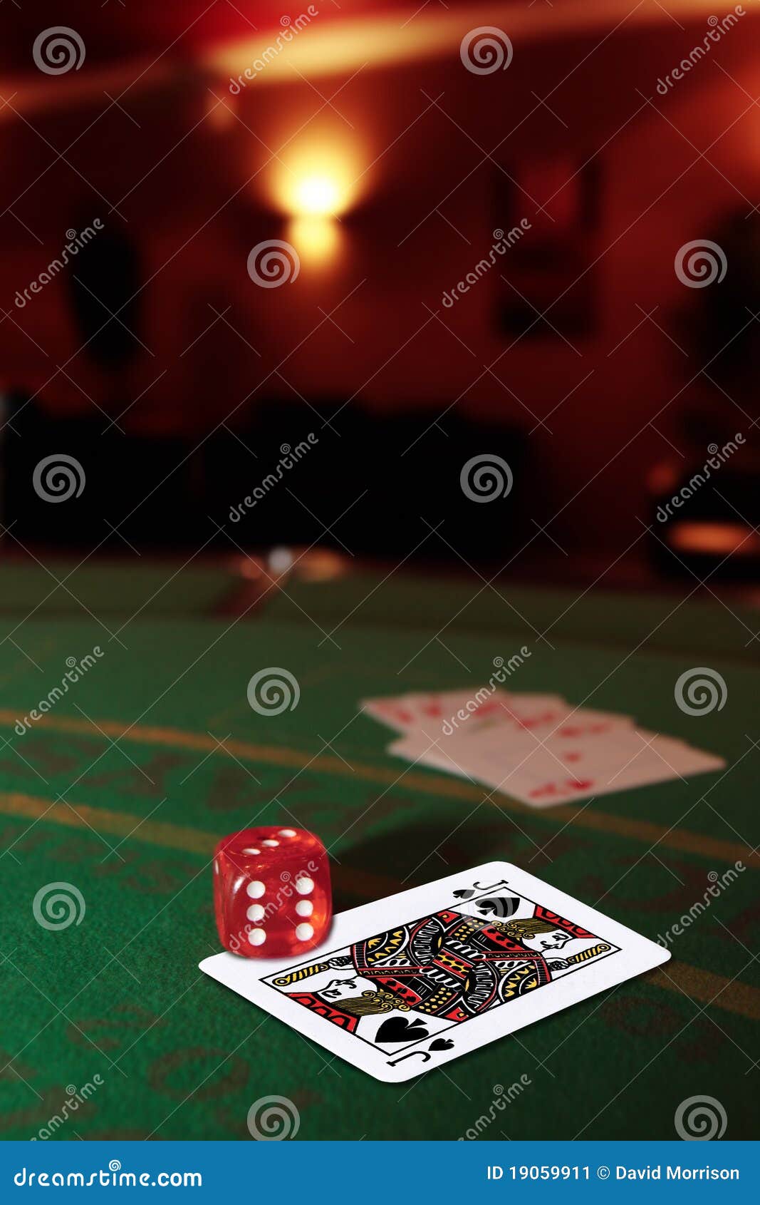 Dice with the Jack of Spades in the Pack Stock Image - Image of card ...