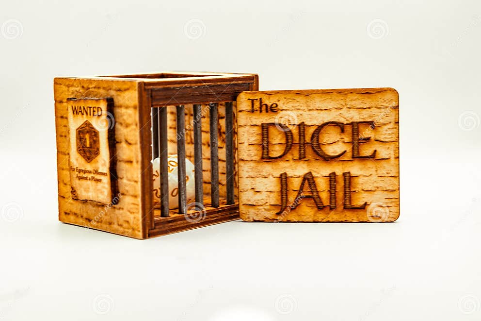 Dice Jail Tabletop Game on a White Background. Editorial Stock Image ...