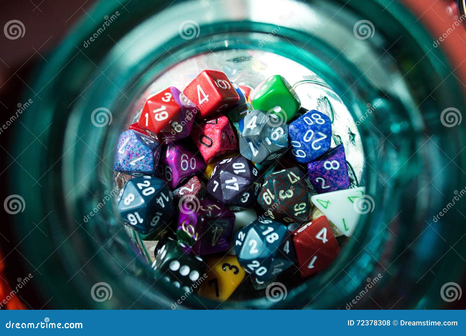 Dice in Jar stock photo. Image of cubes, trapezohedrons - 72378308