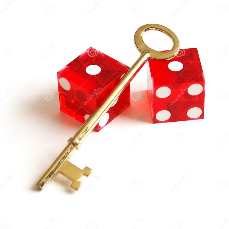 Dice and Key stock photo. Image of casino, chance, gamble - 97128556