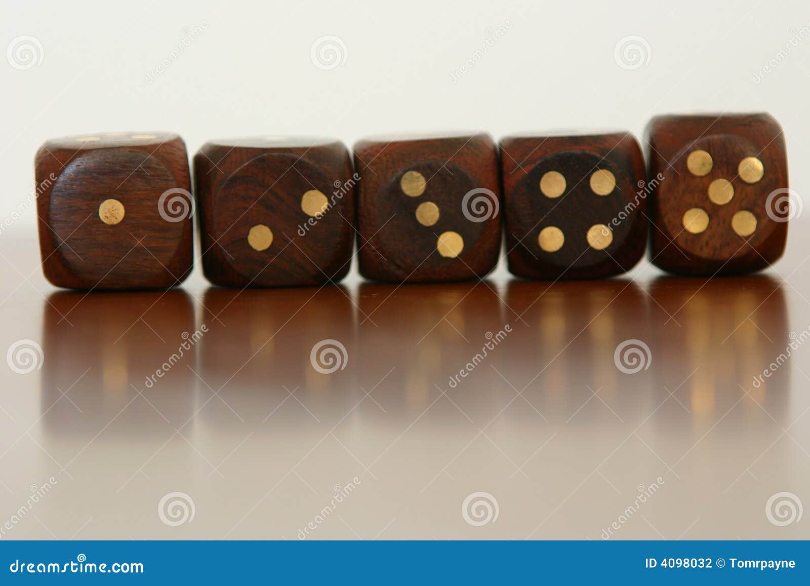 Dice in a line stock photo. Image of digits, counting - 4098032