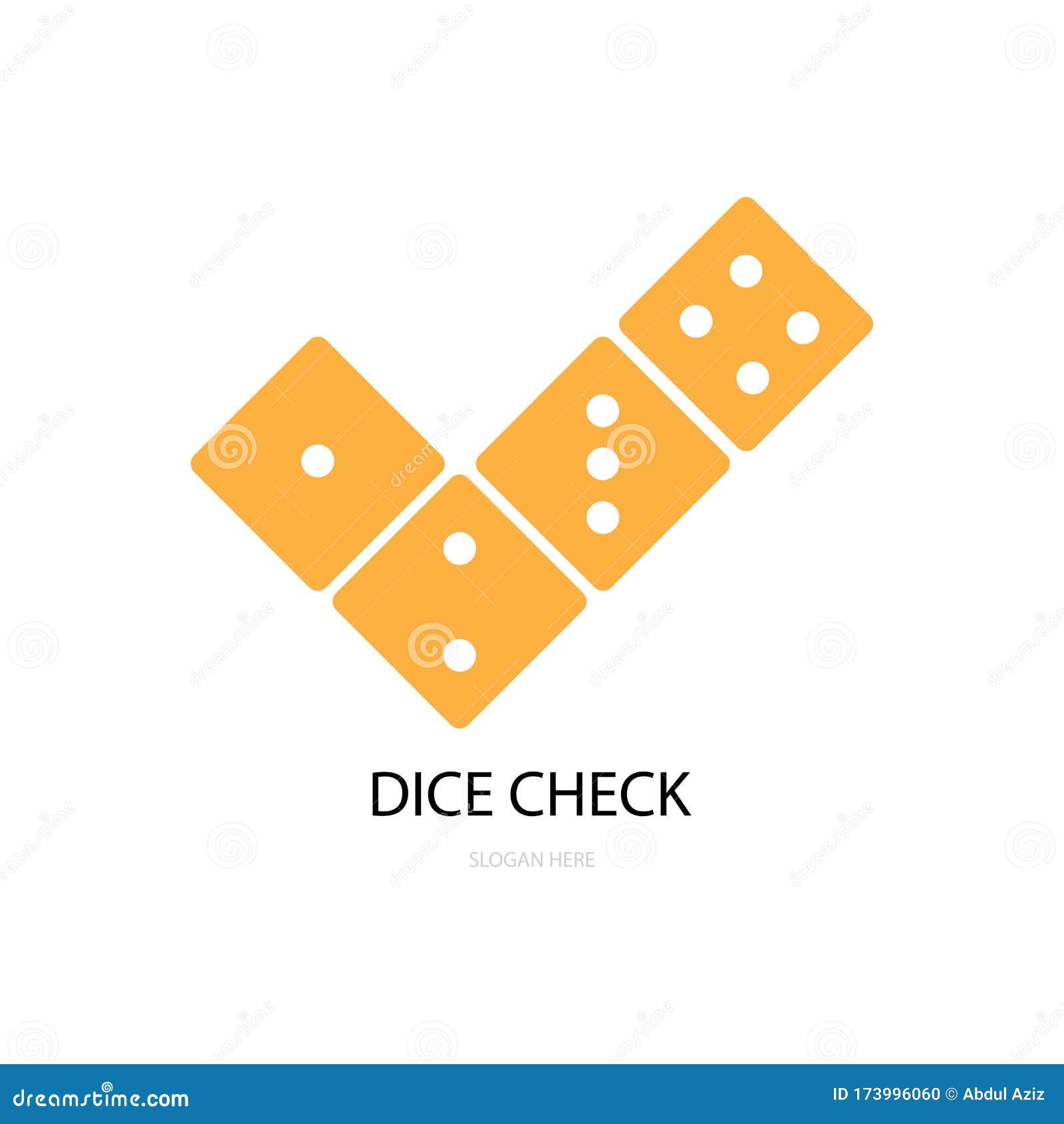 Dice logo vector stock vector. Illustration of realistic - 173996060
