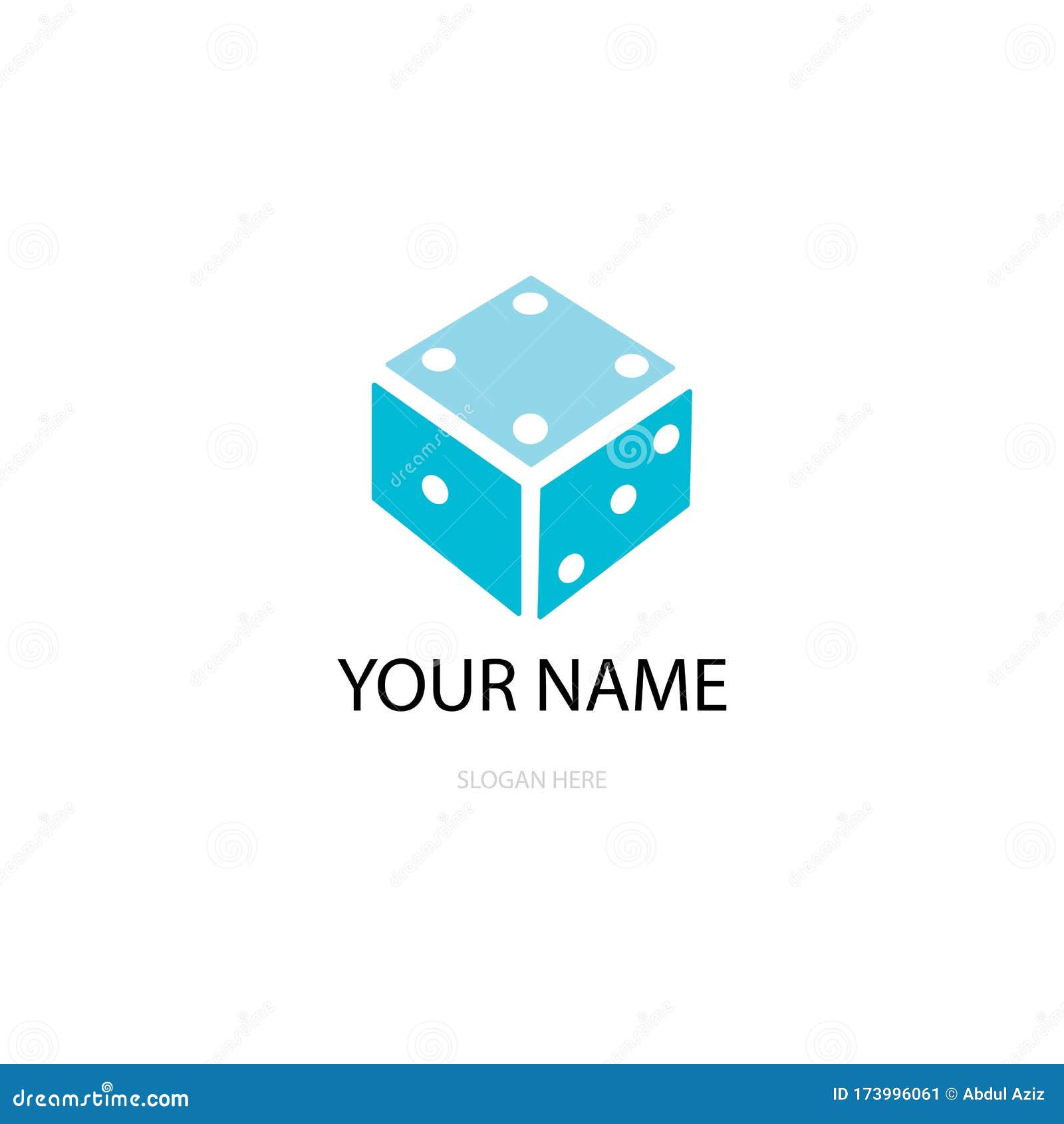 Dice logo vector stock vector. Illustration of game - 173996061