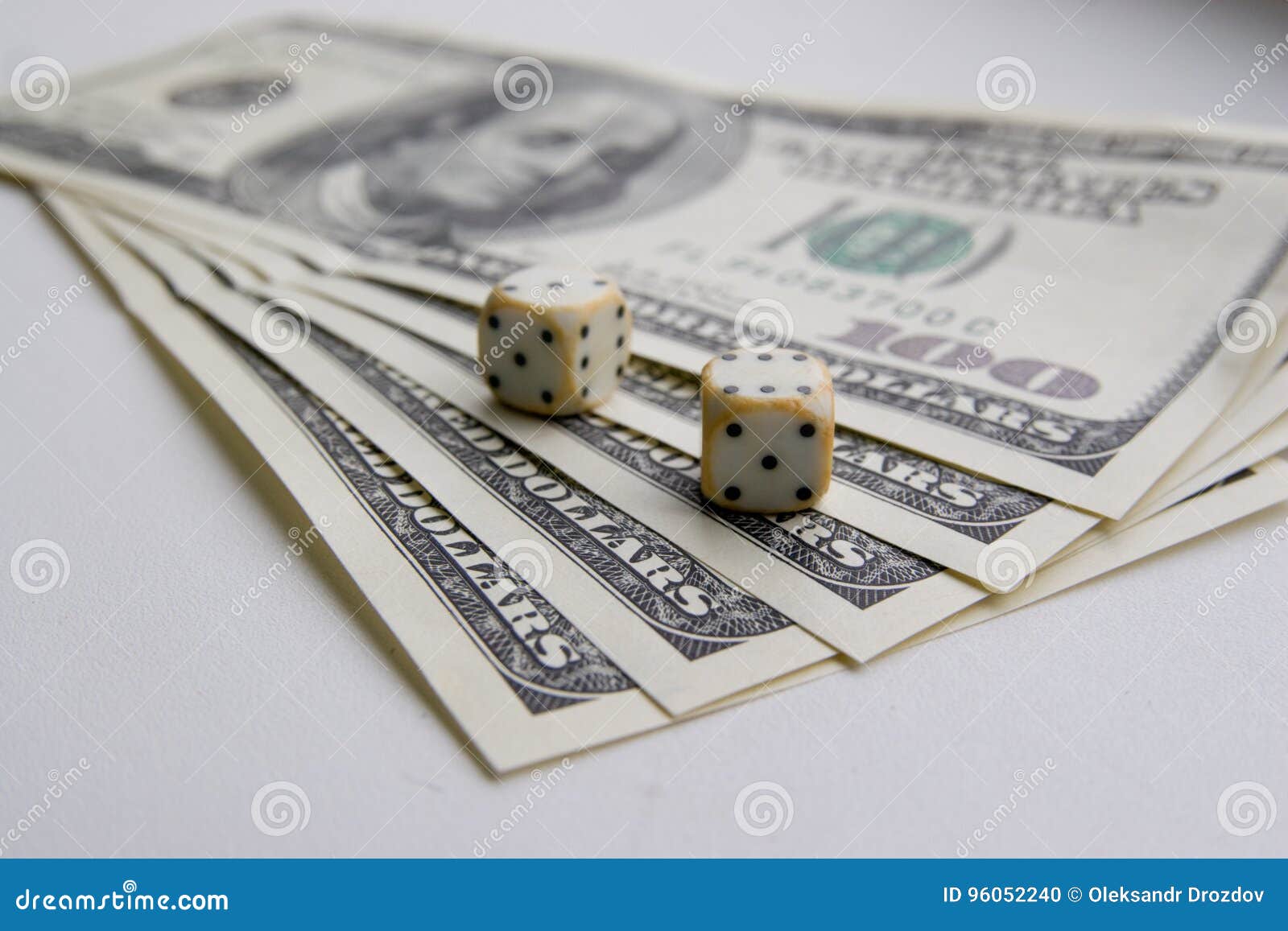 Dice and Money stock photo. Image of finance, pair, table - 96052240