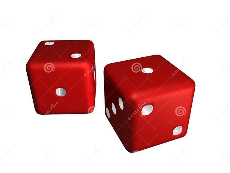 Dice (a one and a two) stock illustration. Illustration of risk - 14101207