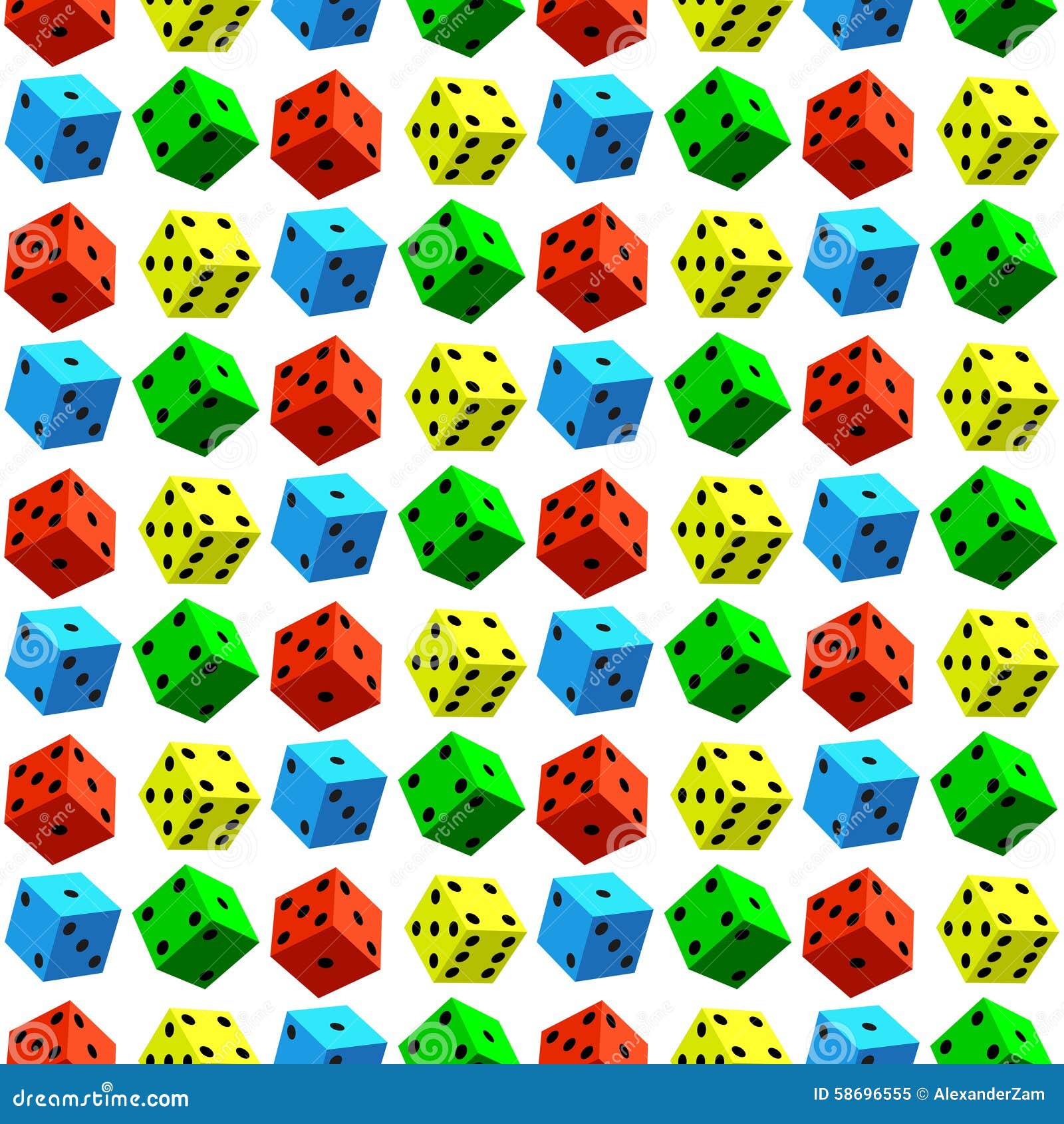 Dice pattern stock vector. Illustration of block, ornament - 58696555
