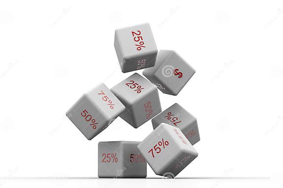 Dice and percentage stock illustration. Illustration of dice - 23254361