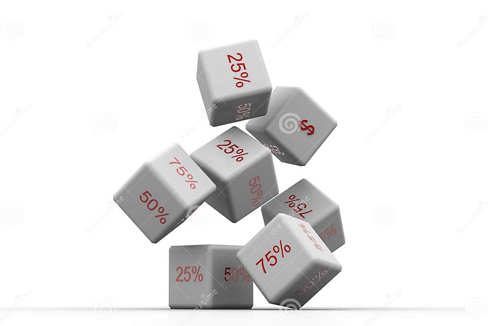 Dice and percentage stock illustration. Illustration of dice - 23254361