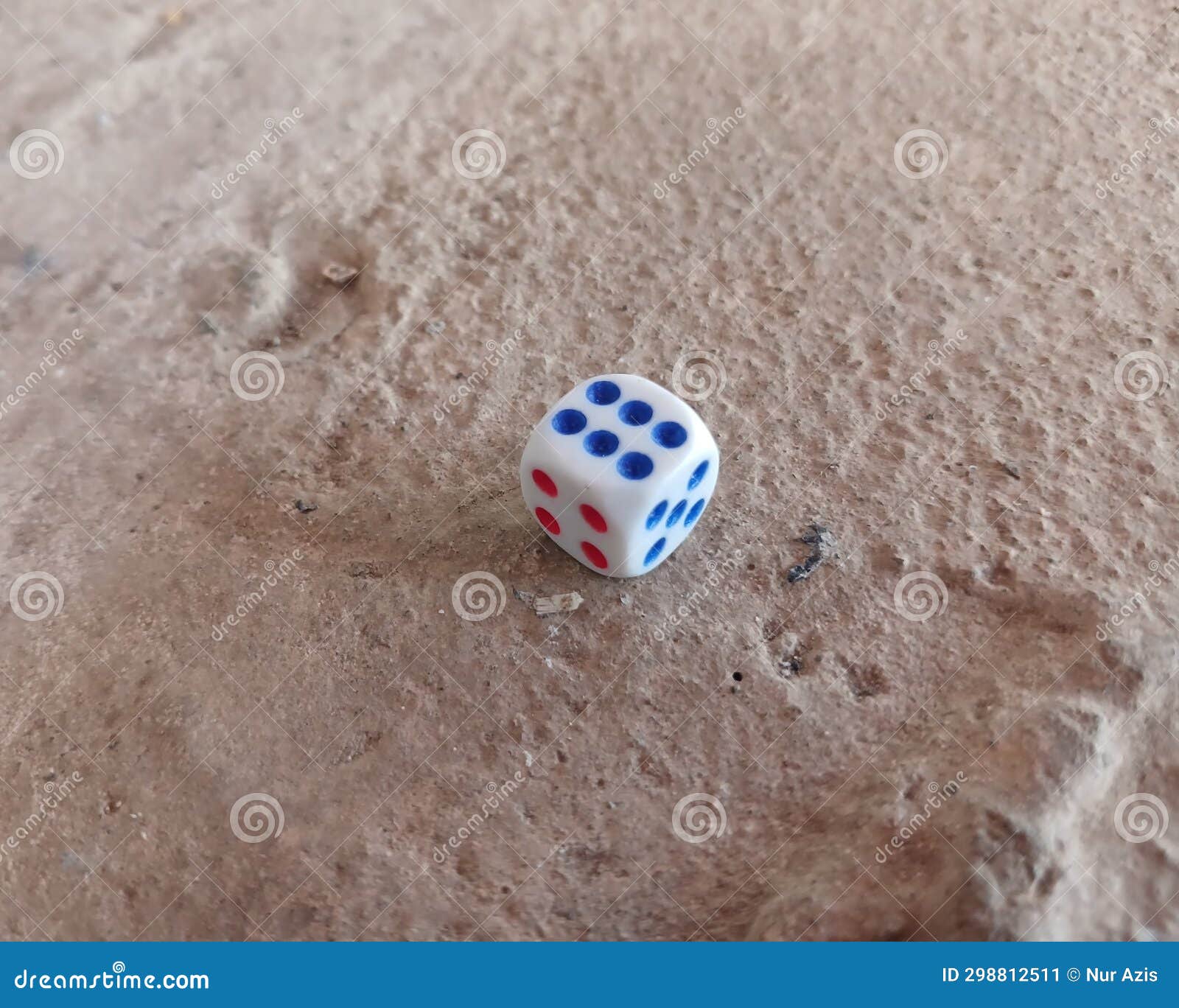 Dice Placed on Concrete Floor Surface, Selective Focus Stock Image ...