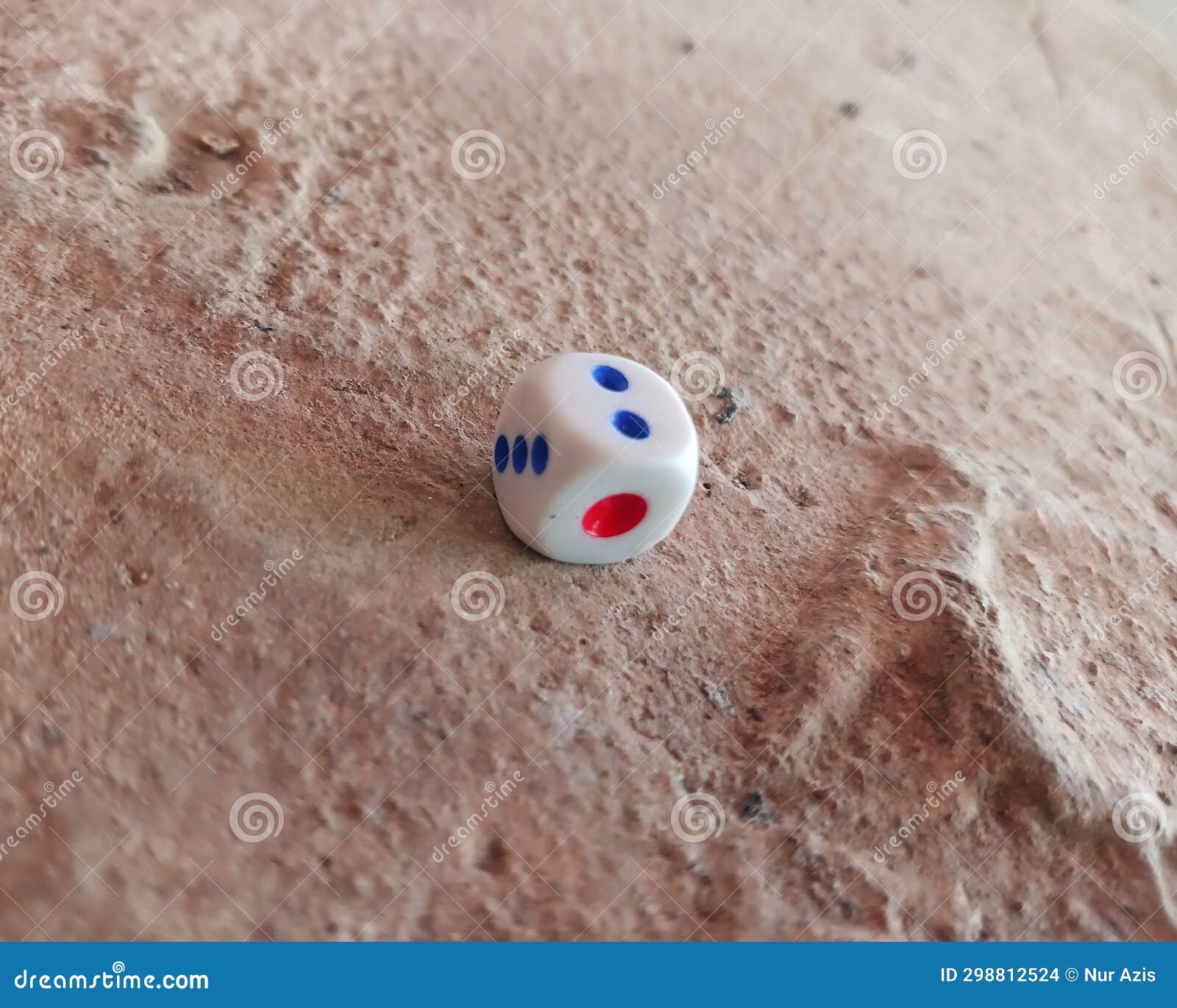 Dice Placed on Concrete Floor Surface, Selective Focus Stock Photo ...