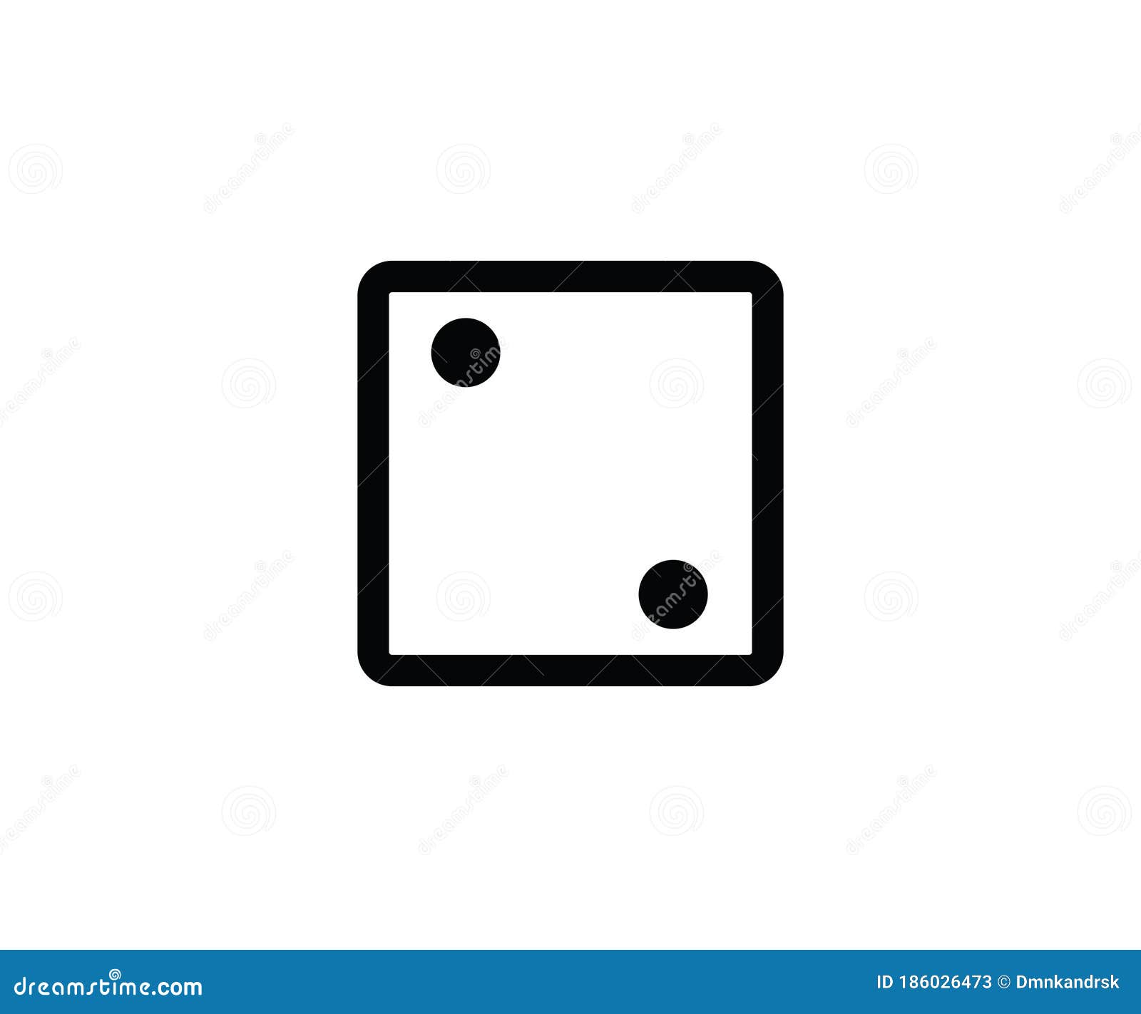 Dice Playing Hazard Gamble Competition Symbol Number Two 2 Stock Vector ...