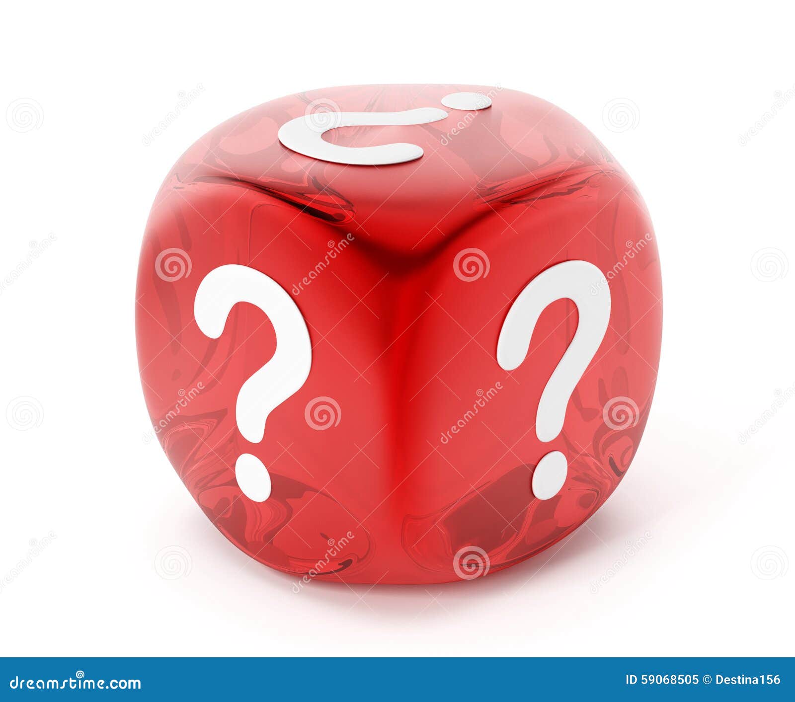 Dice with Question Mark Symbol Stock Illustration - Illustration of ...