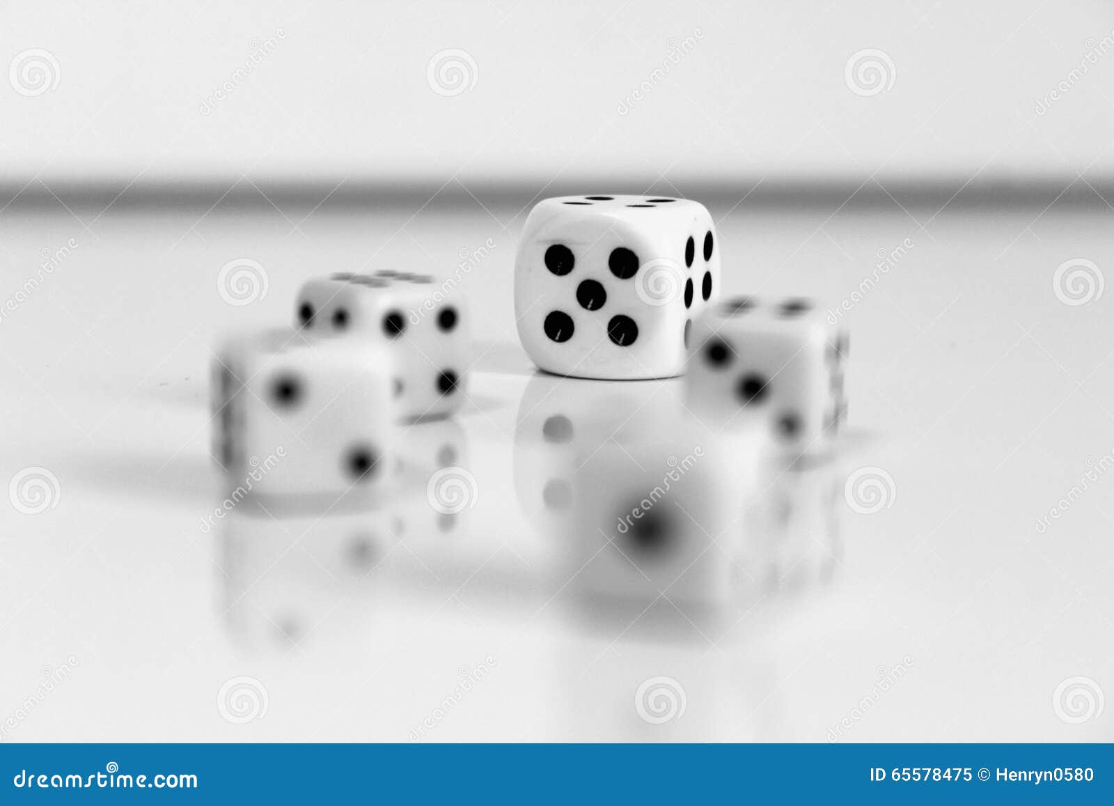Dice Random Number White Black Play Games Stock Image - Image of spass ...