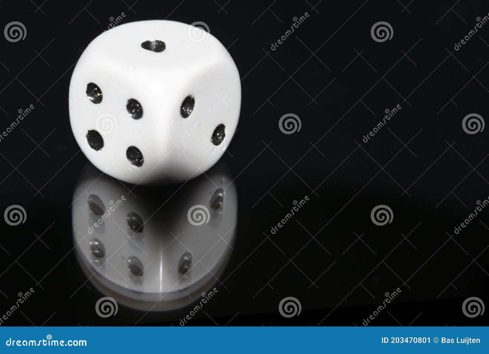 Dice with reflection stock image. Image of picte, reflection - 203470801