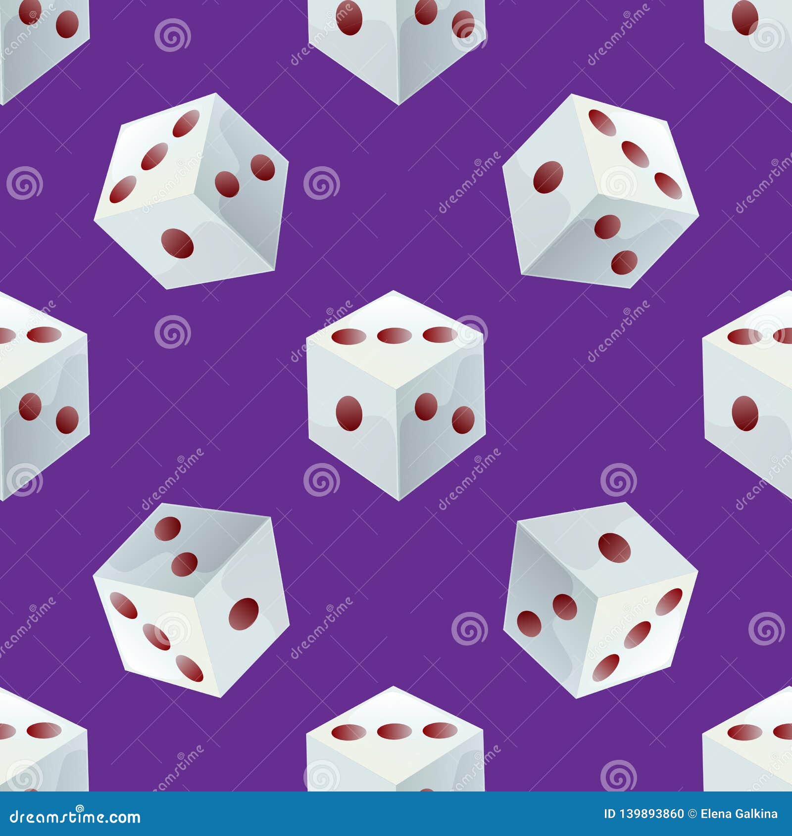 Dice seamless pattern stock vector. Illustration of gaming - 139893860