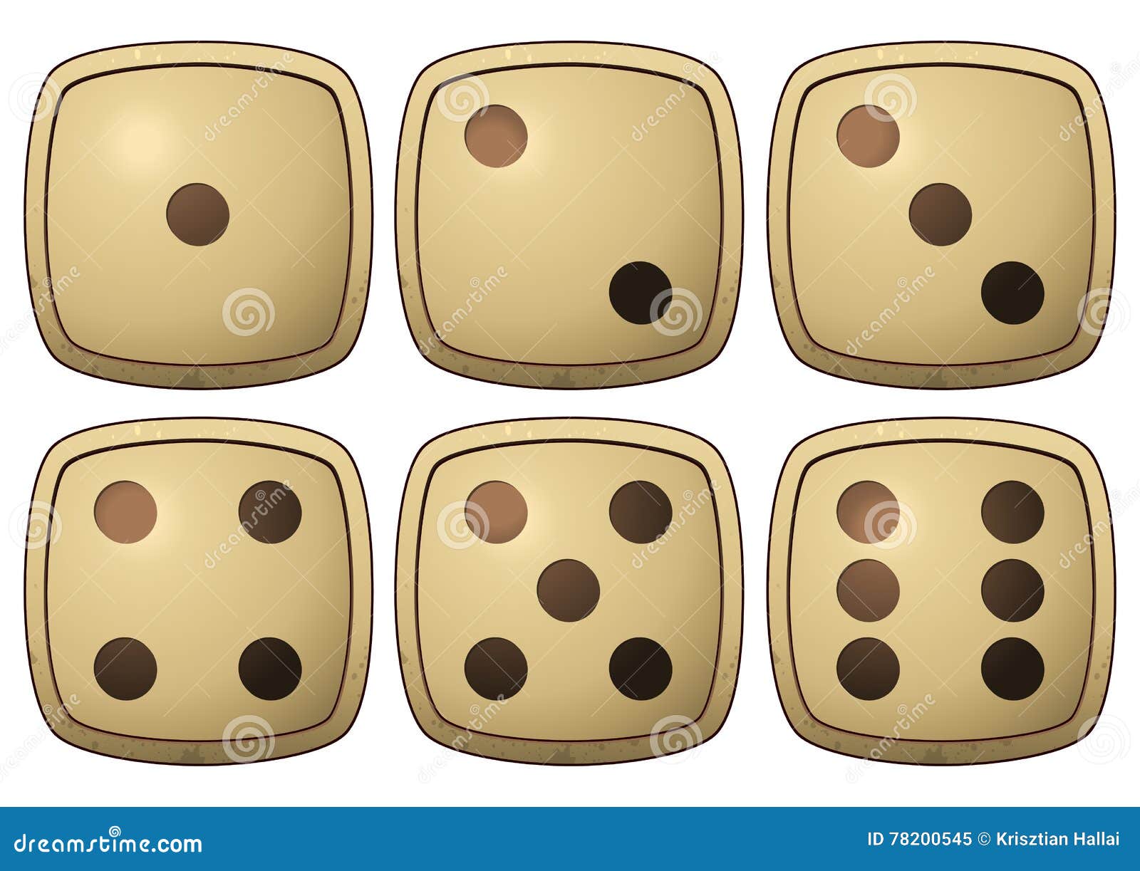 Dice Set, Vector Illustration. Stock Vector - Illustration of game ...