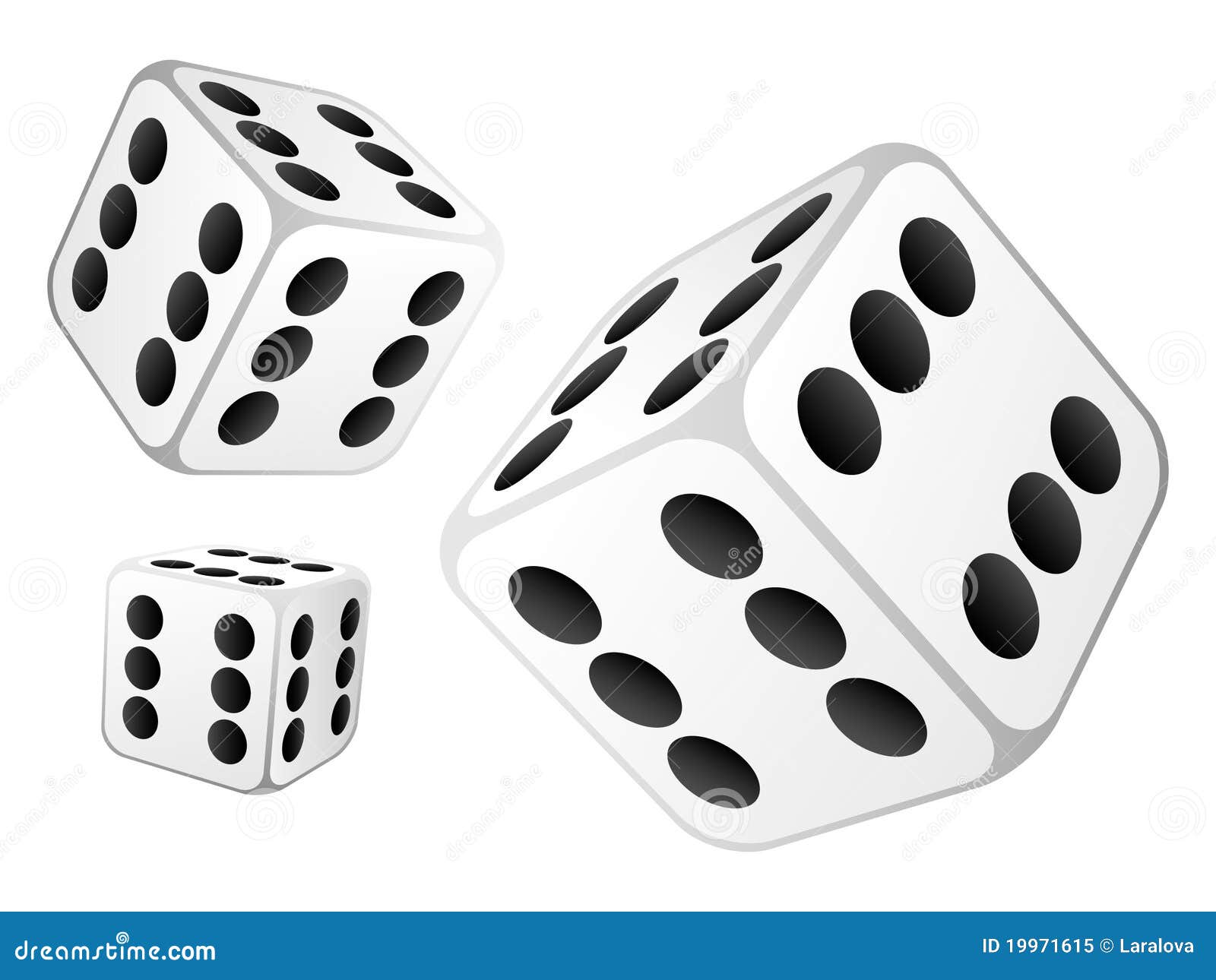Dice with six dots stock vector. Illustration of gamble - 19971615