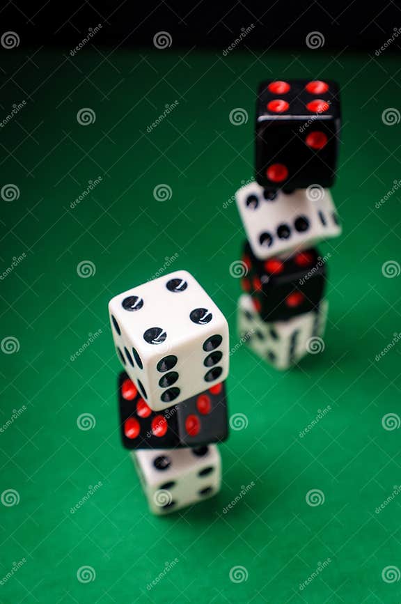 Dice Stack Gambling Concept Stock Photo - Image of close, detail: 145582438