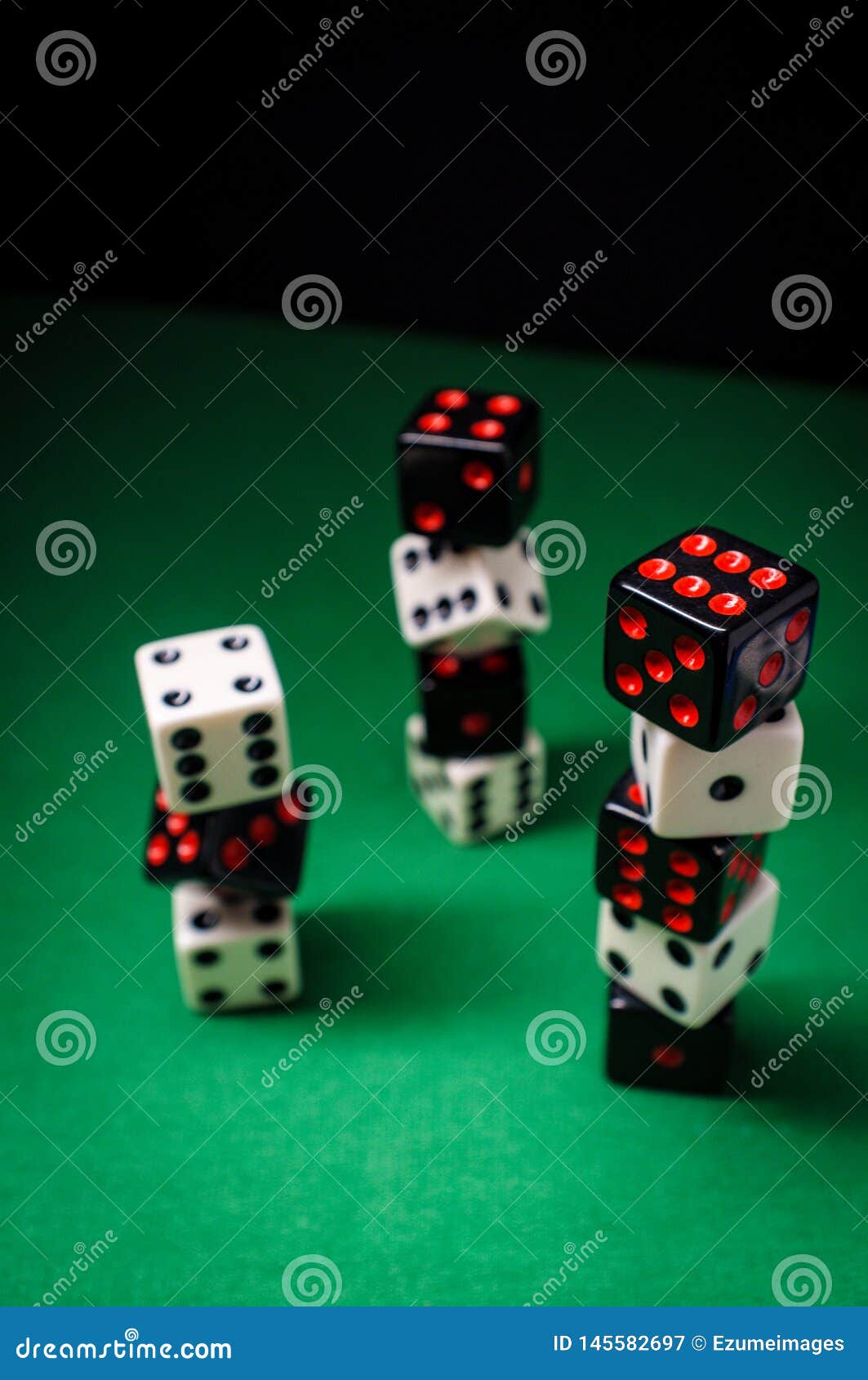 Dice Stack Gambling Concept Stock Image - Image of leisure, detail ...