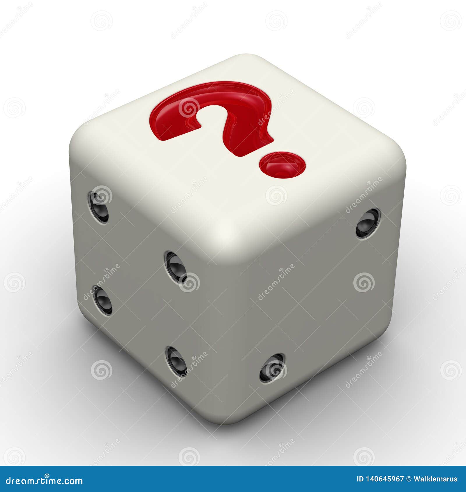 Dice with the Symbol of Question Stock Illustration - Illustration of ...