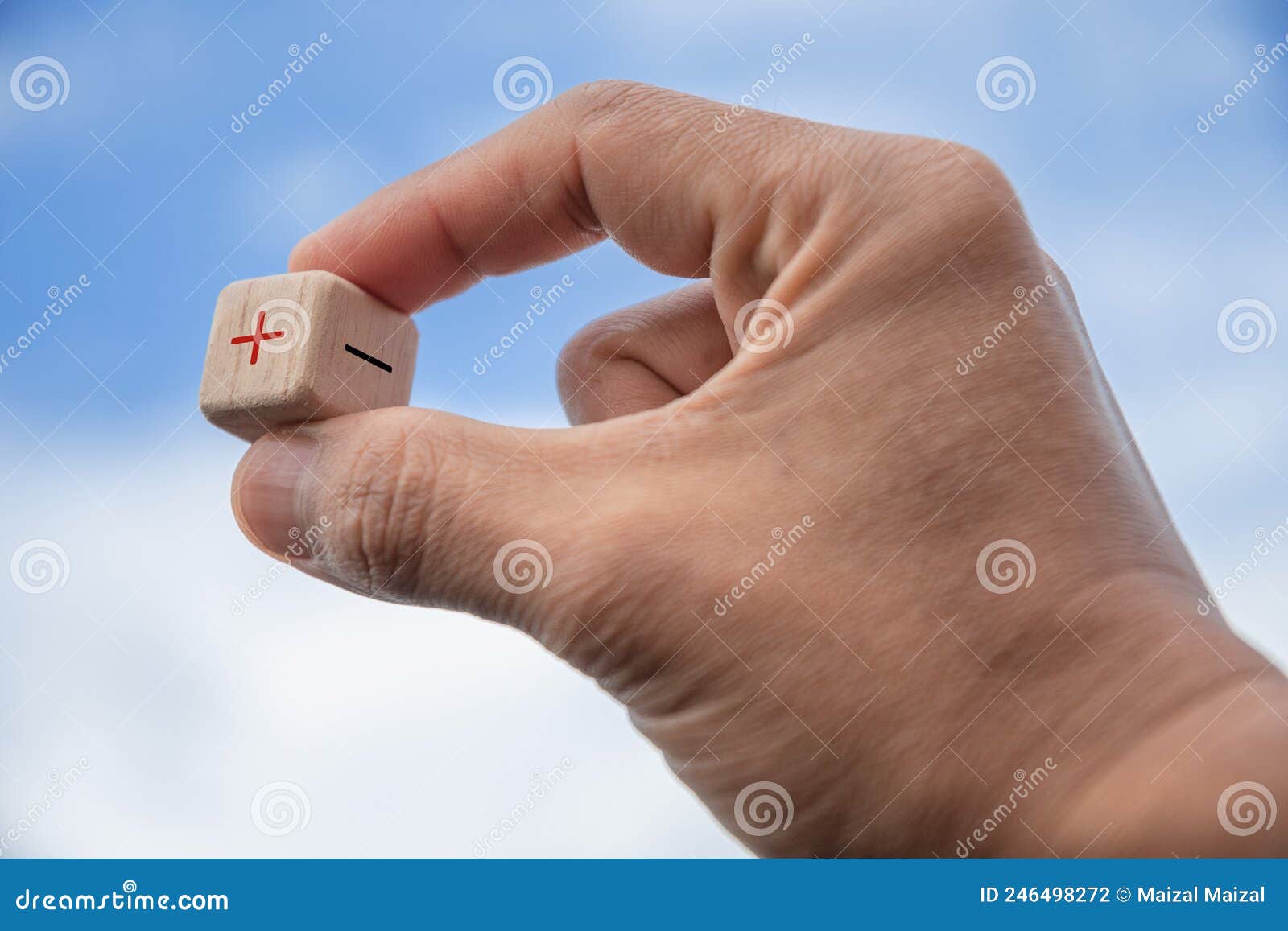 Dice with Text for Illustration of `plus or Minus` Words Stock Photo ...