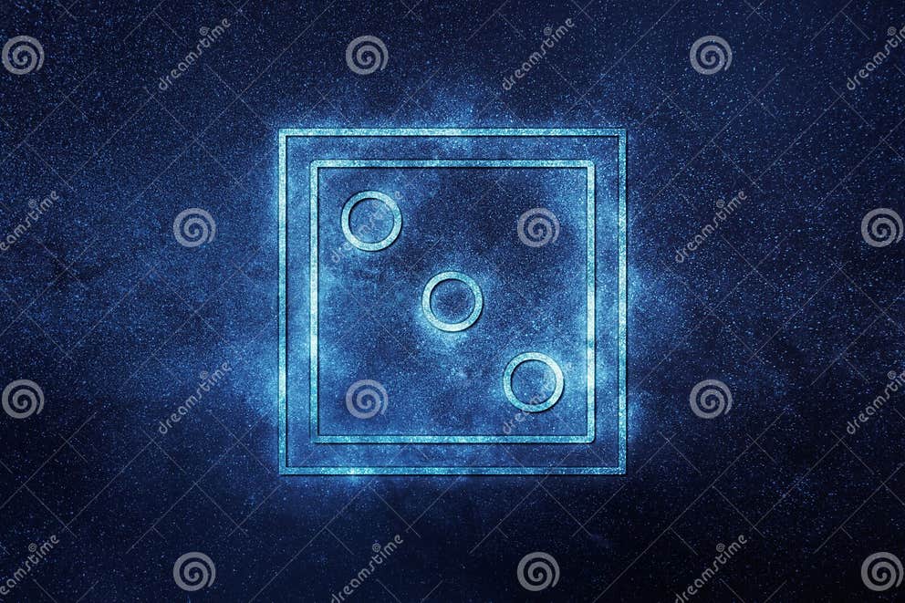 Dice Three at Top, Die Symbol Stock Image - Image of channel, object ...