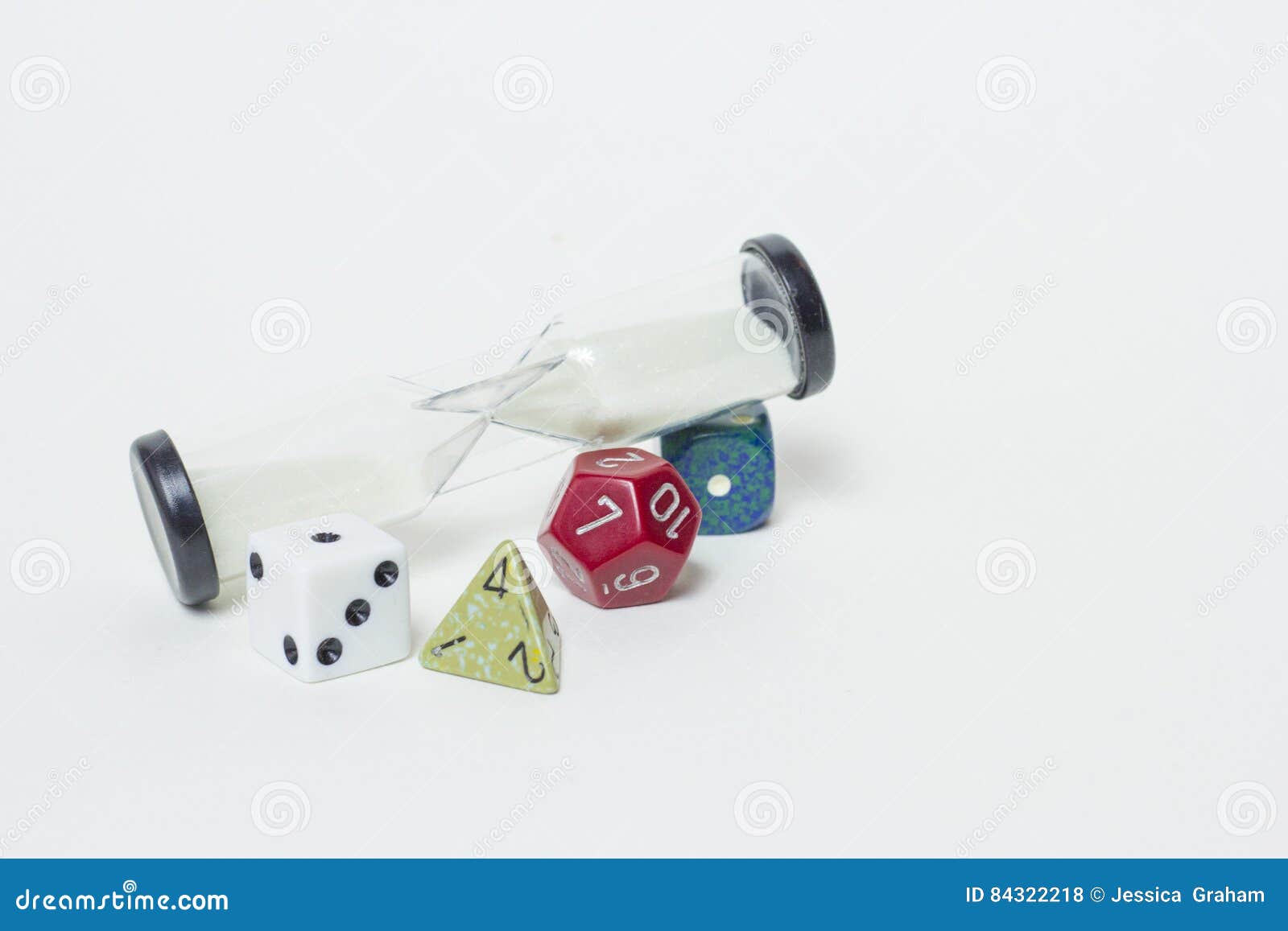 Dice and Timing Glass stock photo. Image of casino, dice - 84322218