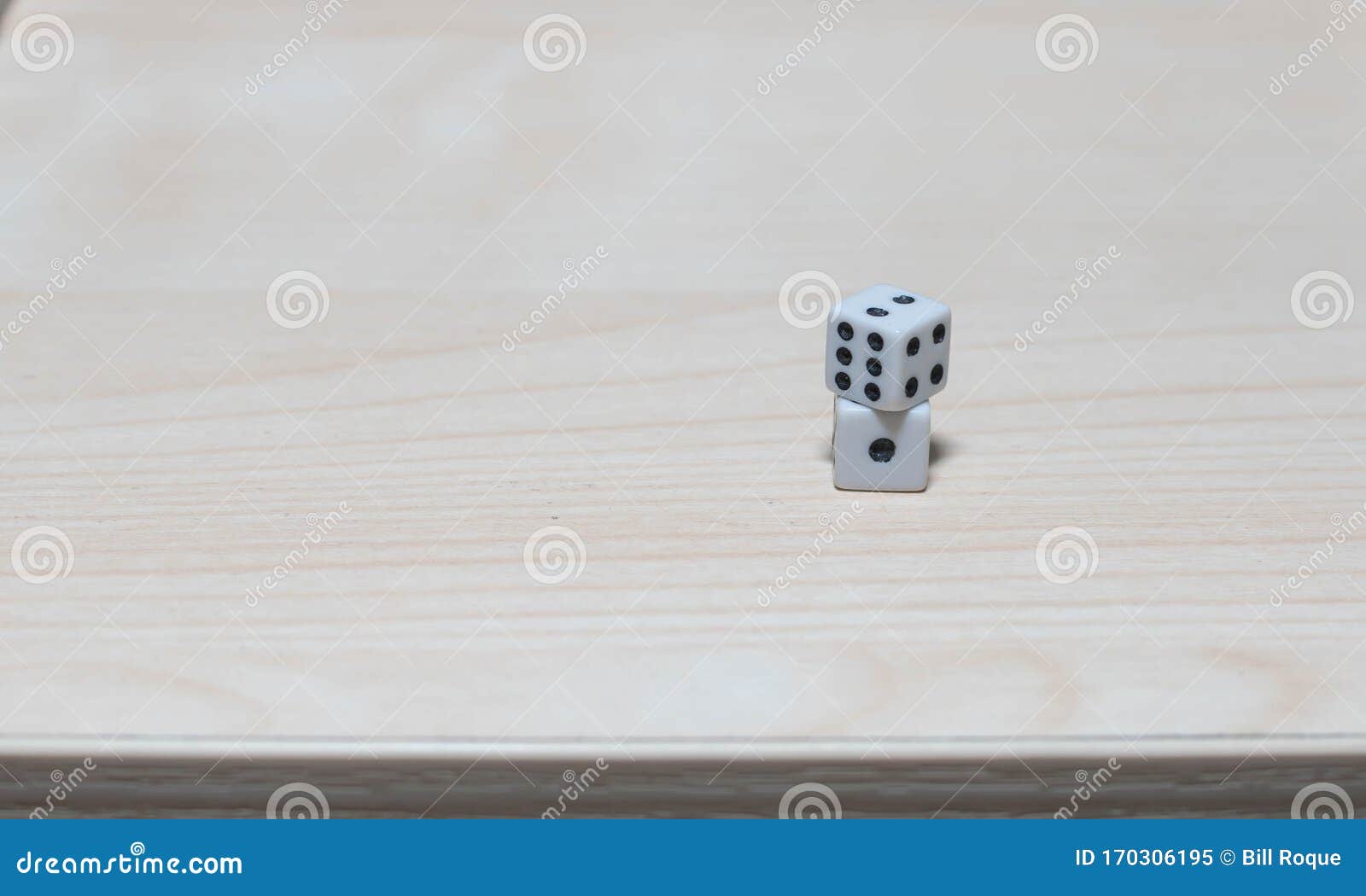 Dice on Top of a Table Stack on Top of Each Other Stock Image - Image ...