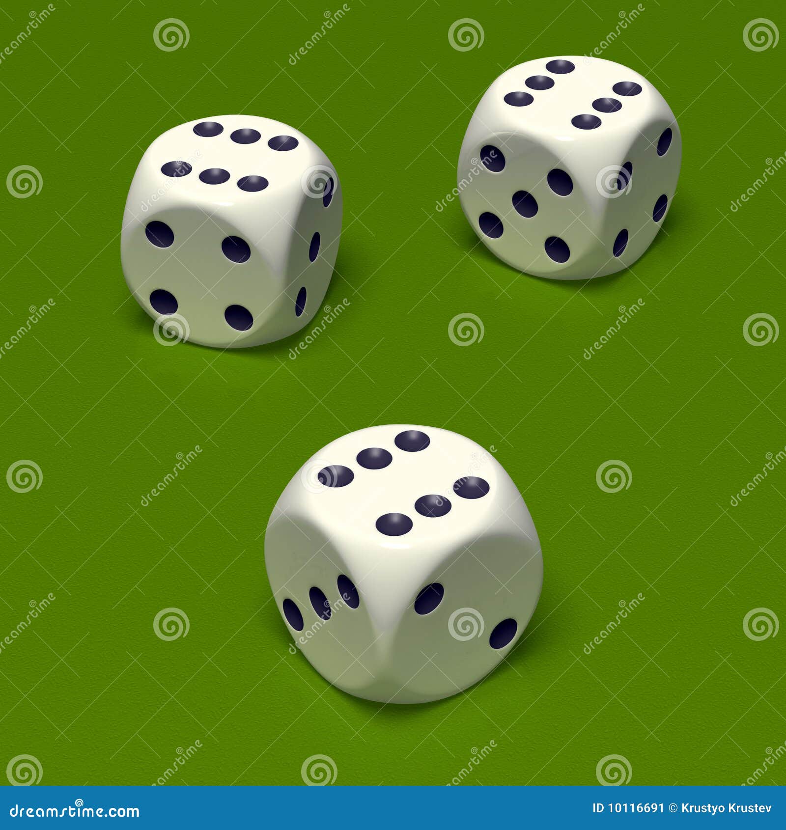 Dice triple six stock illustration. Illustration of objects - 10116691