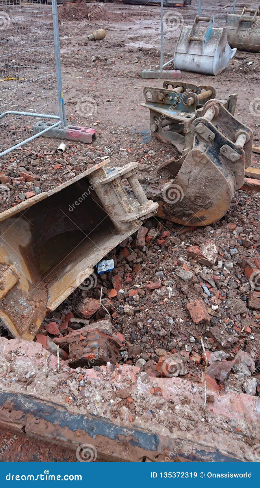 Building Site Digger Accessories Stock Image - Image of used ...