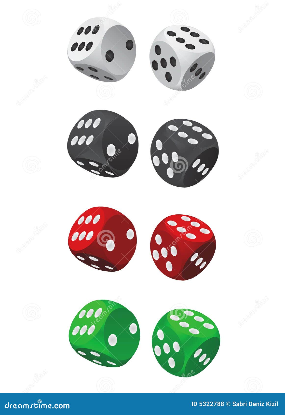 Dice vector stock vector. Illustration of black, five - 5322788