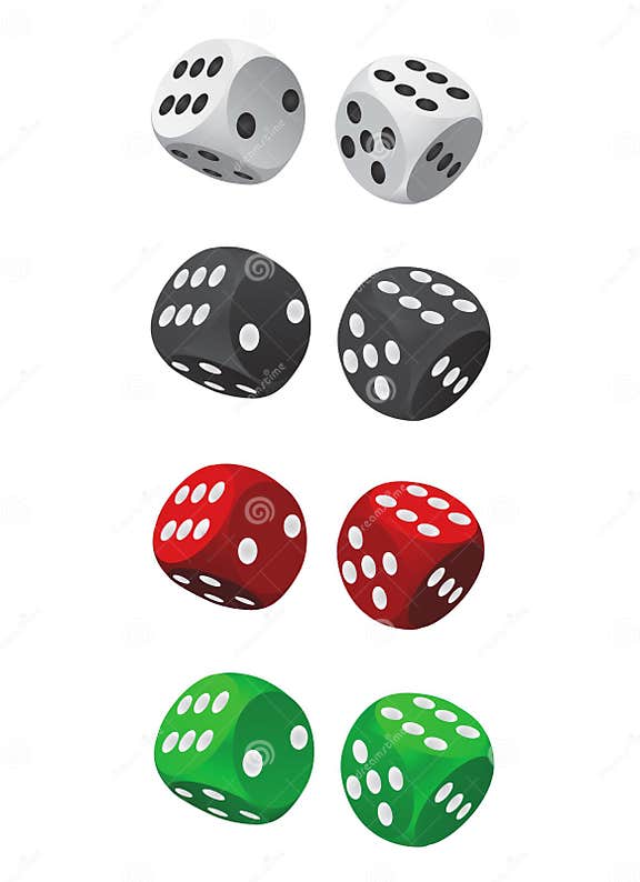 Dice vector stock vector. Illustration of black, five - 5322788