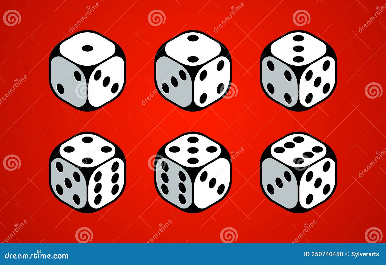 Dice Vector 3d Objects Isolated Illustration, Gambling Games Design ...