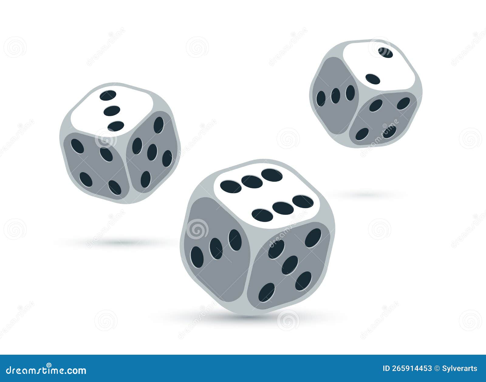 Dice Vector 3d Objects Isolated Illustration, Gambling Games Design ...