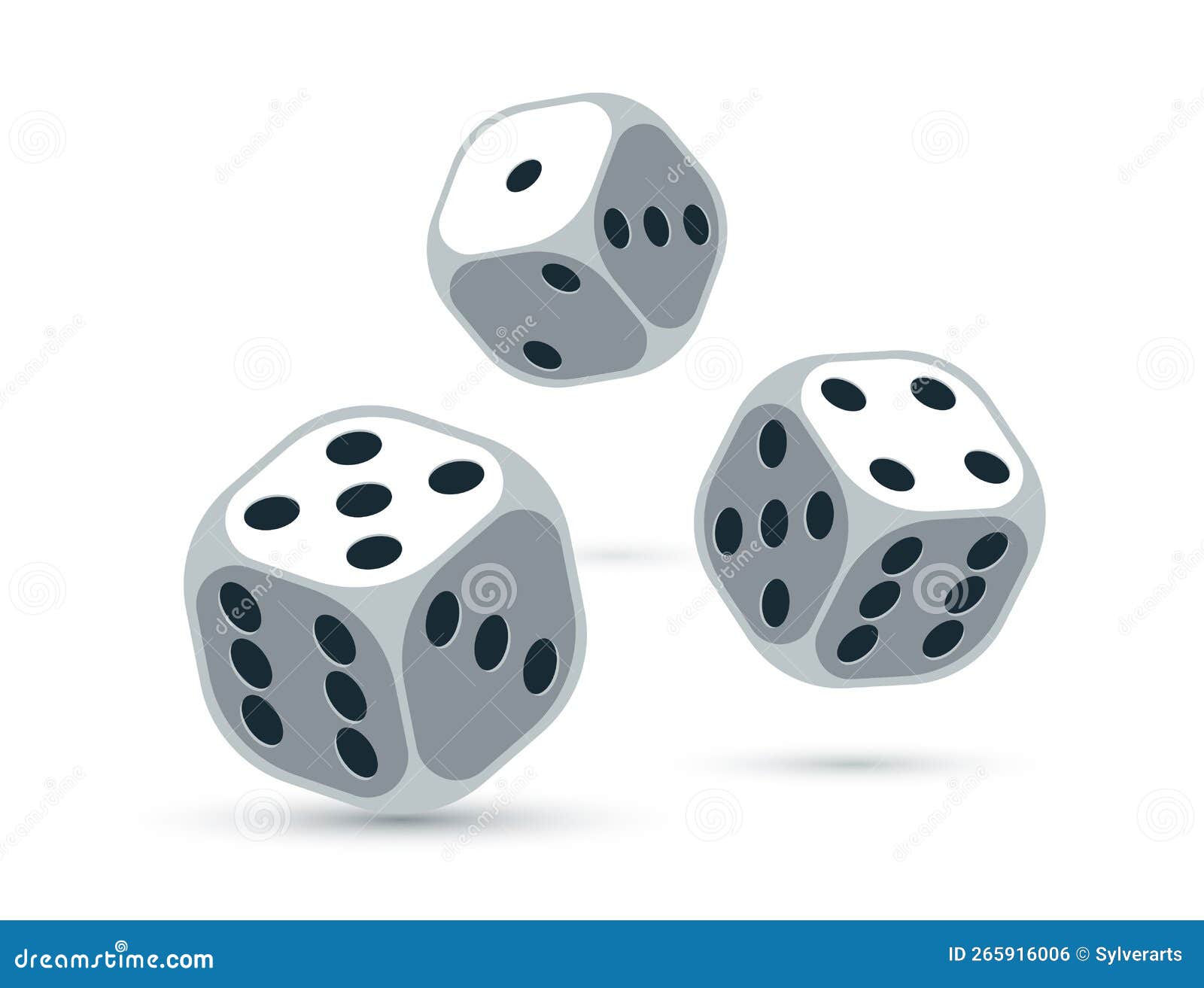 Dice Vector 3d Objects Isolated Illustration, Gambling Games Design ...