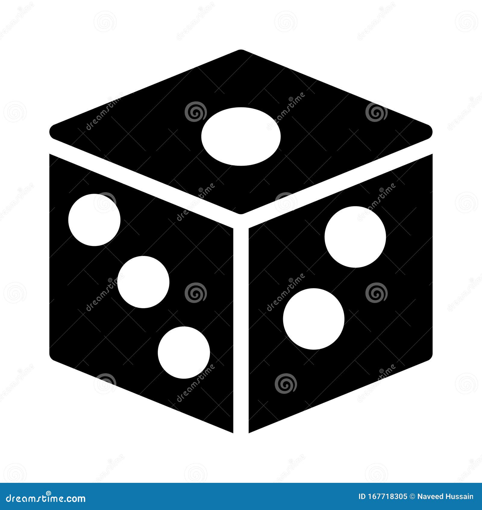 Dice Vector Glyph Flat Icon Stock Illustration - Illustration of luck ...