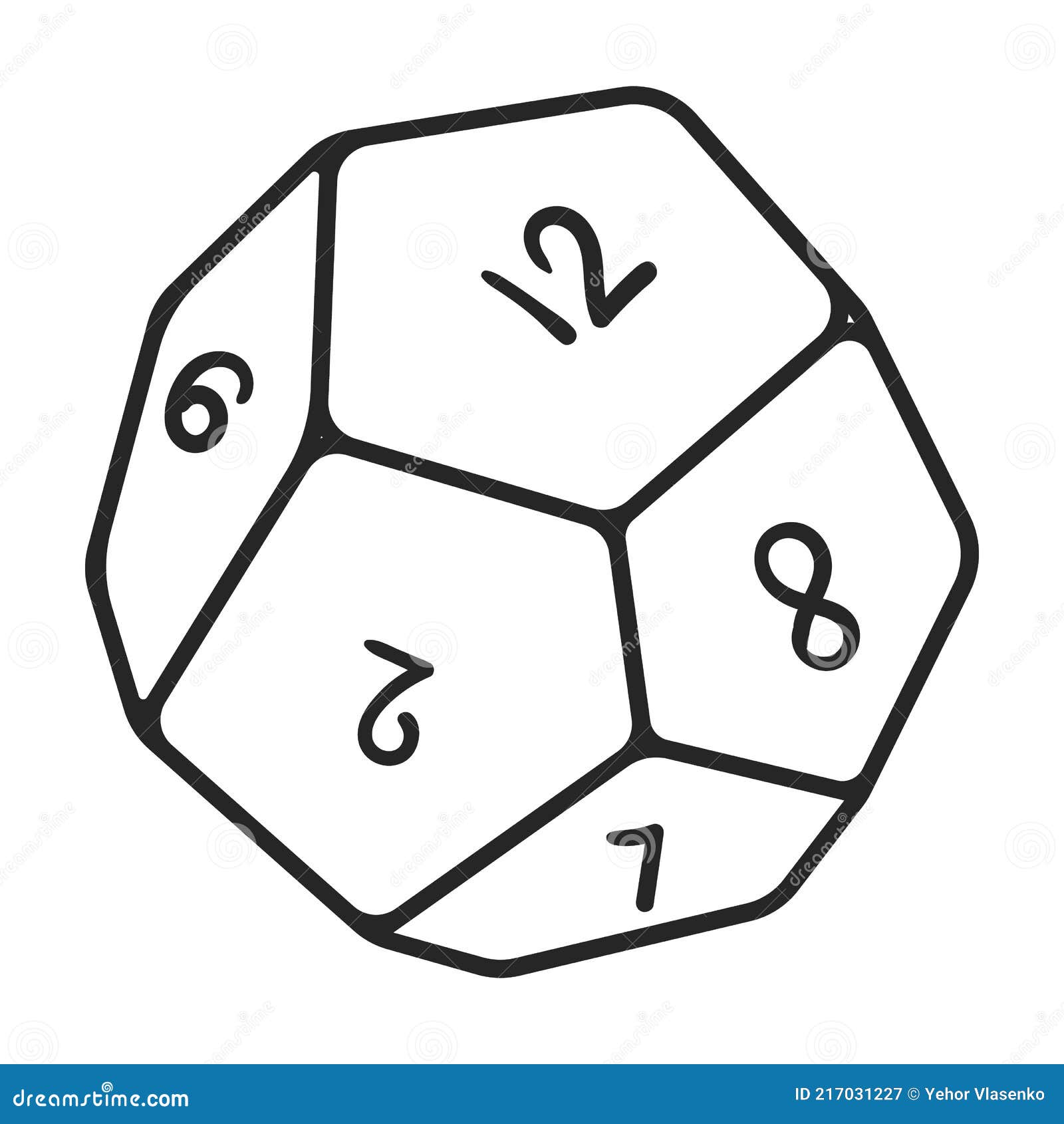 D12 Dice Vector